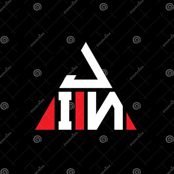 JIN Triangle Letter Logo Design with Triangle Shape. JIN Triangle Logo ...