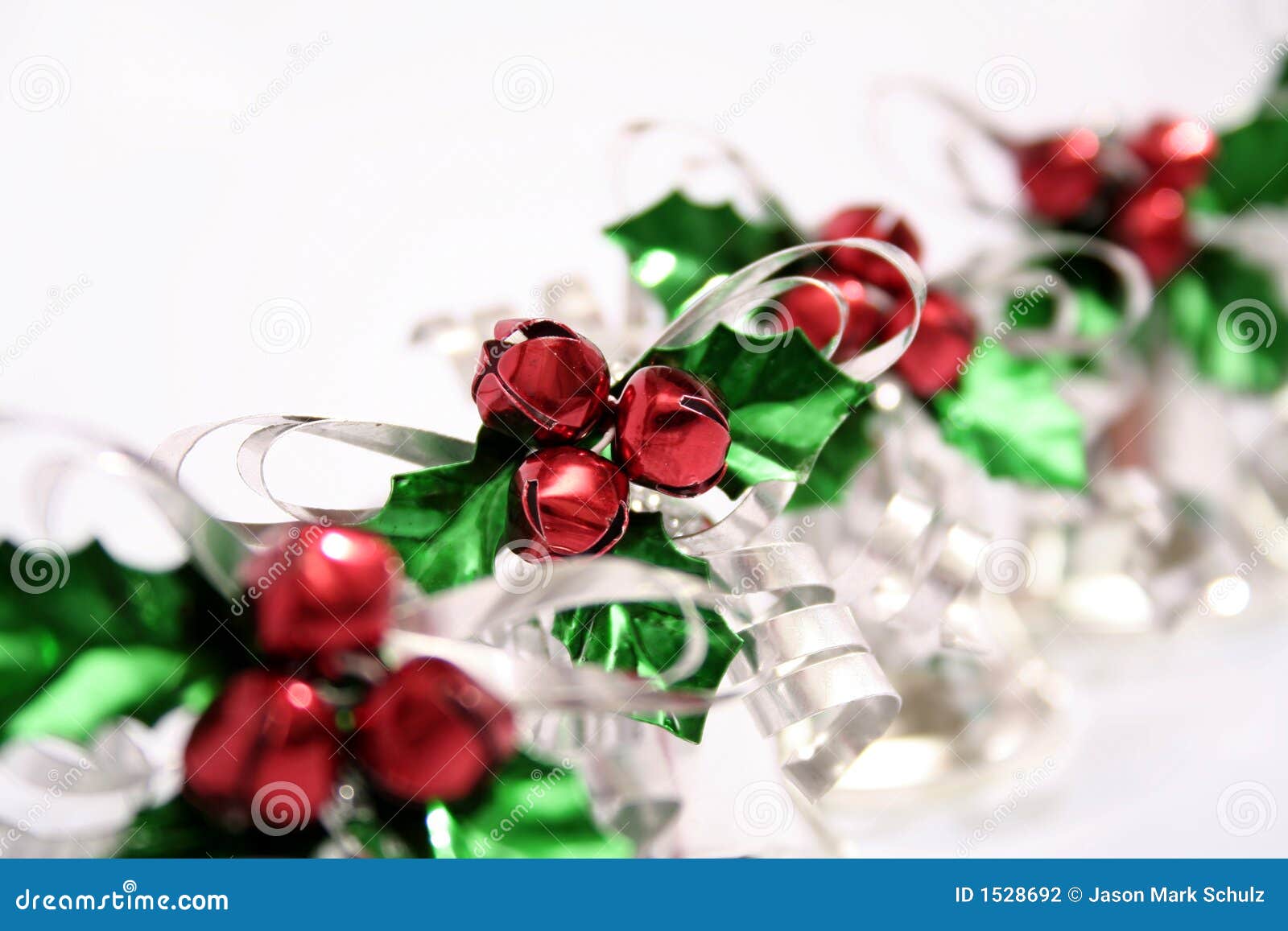 Jingle Bell Berries and Holly in a Row Stock Photo - Image of christmas ...