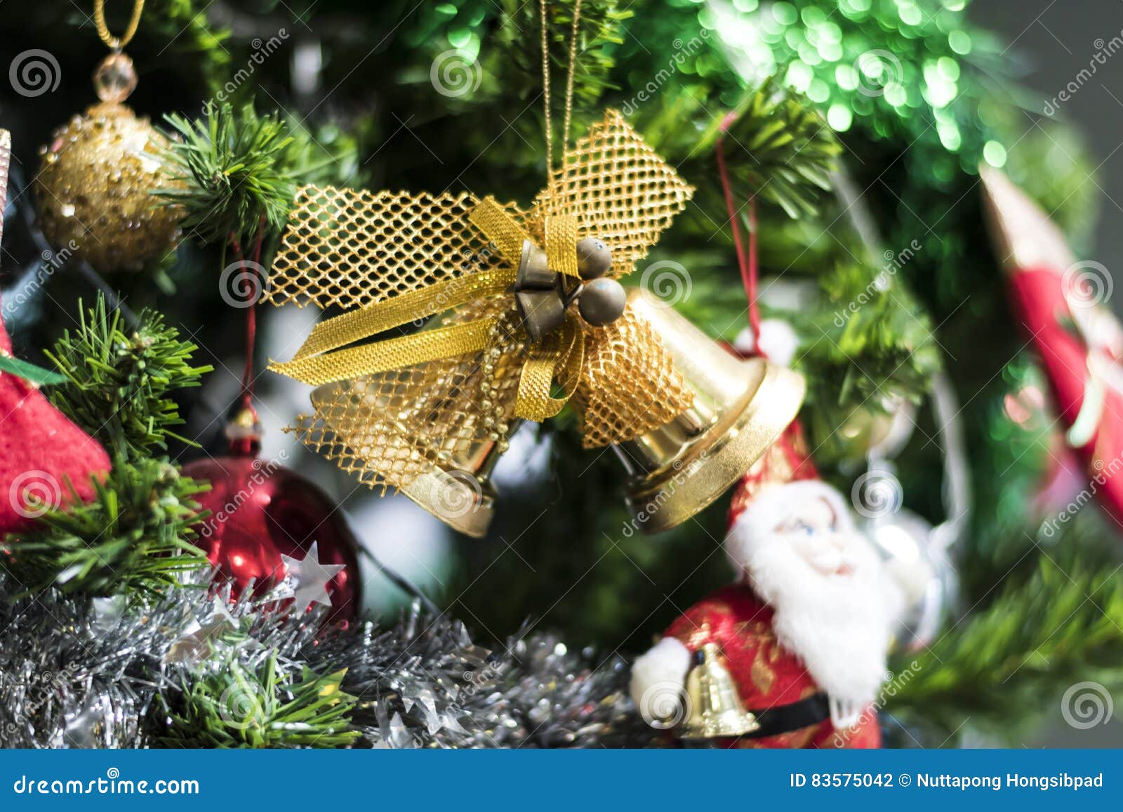 Jingle Bell on a Chrismas Tree. Stock Photo - Image of year, celebrate ...