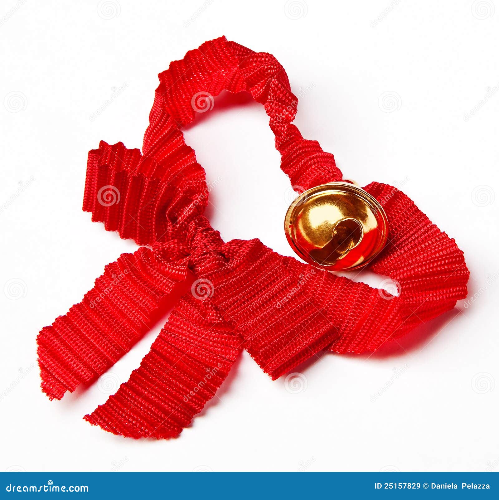 Jingle Bell with a Red Ribbon Stock Image - Image of decoration ...