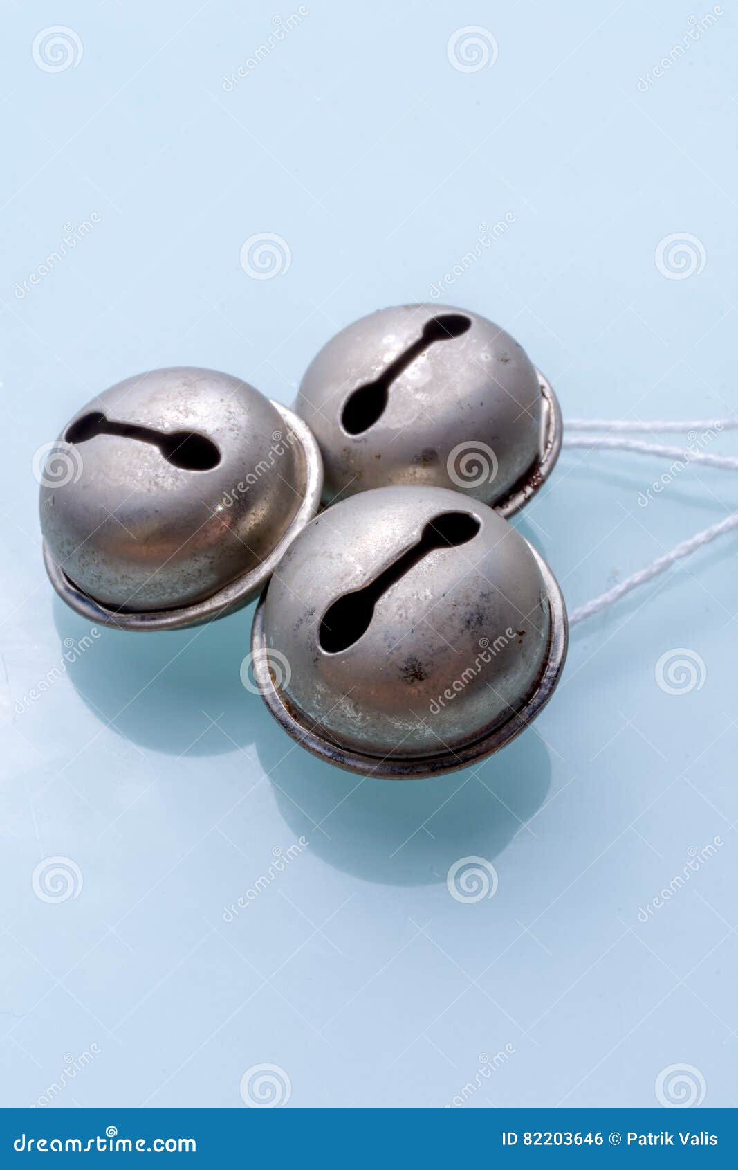 Jingle Bells with Blue Background. Stock Photo - Image of bright ...