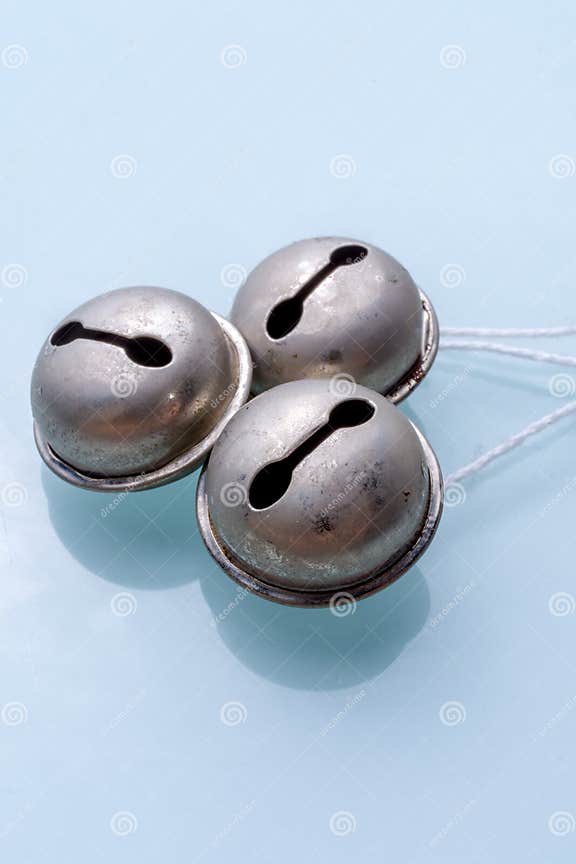 Jingle Bells with Blue Background. Stock Photo - Image of bright ...