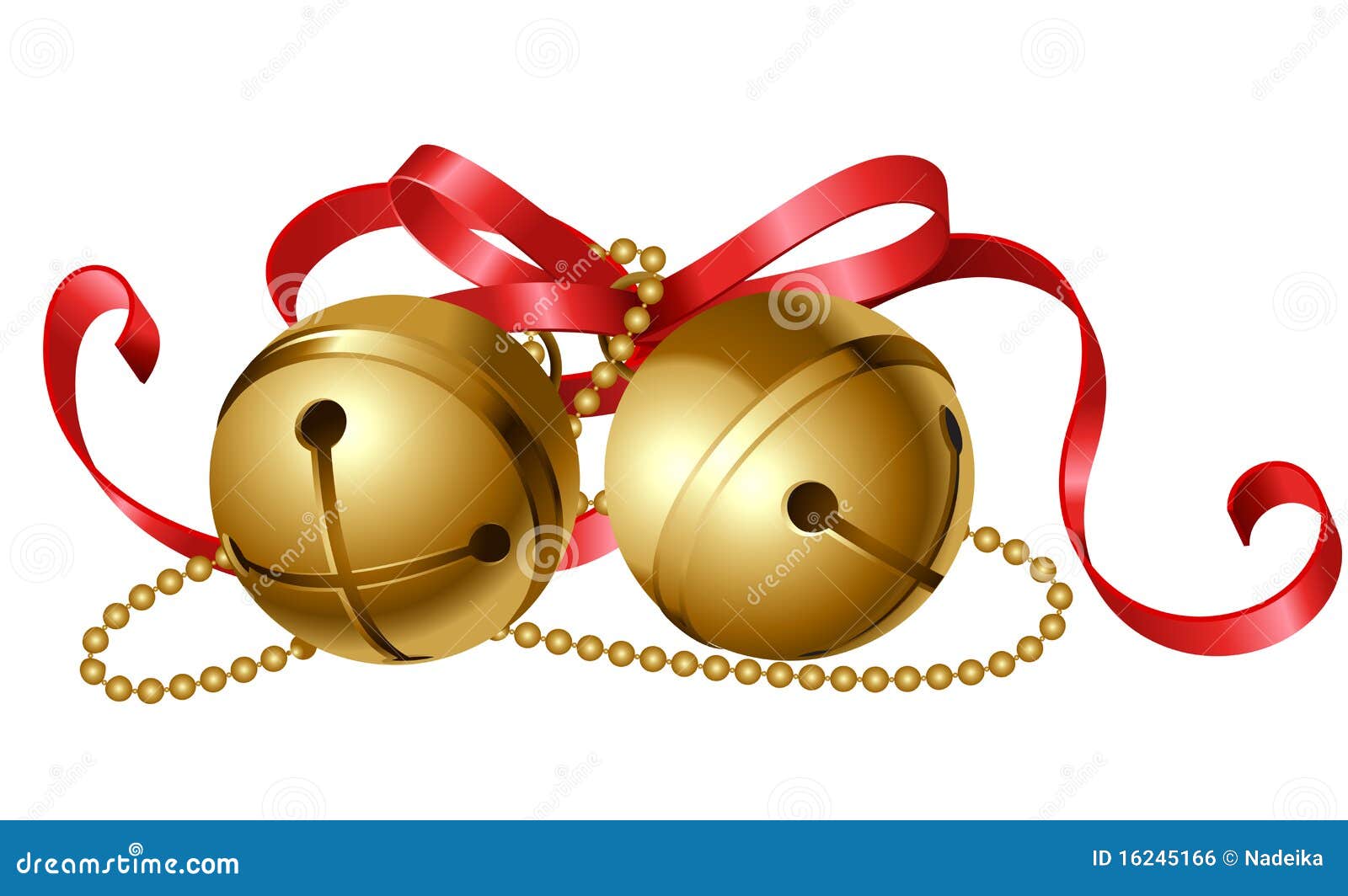Jingle Bells With Red Bow Vector Illustration | CartoonDealer.com #16245166 Jingle Bells With Red Bow Vector Illustration | CartoonDealer.com #16245166
