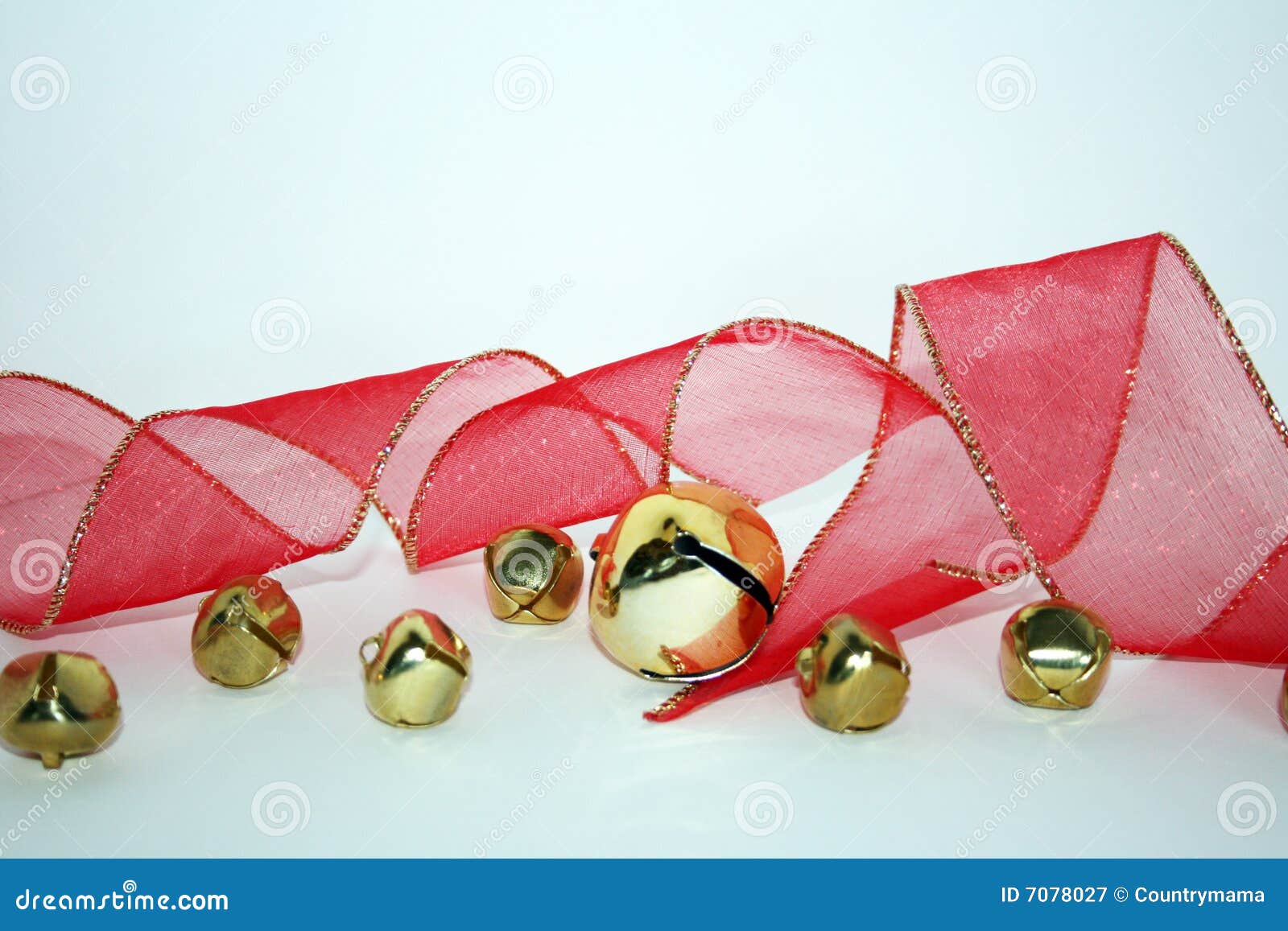 Jingle Bells And Ribbon. Picture Image: 7078027