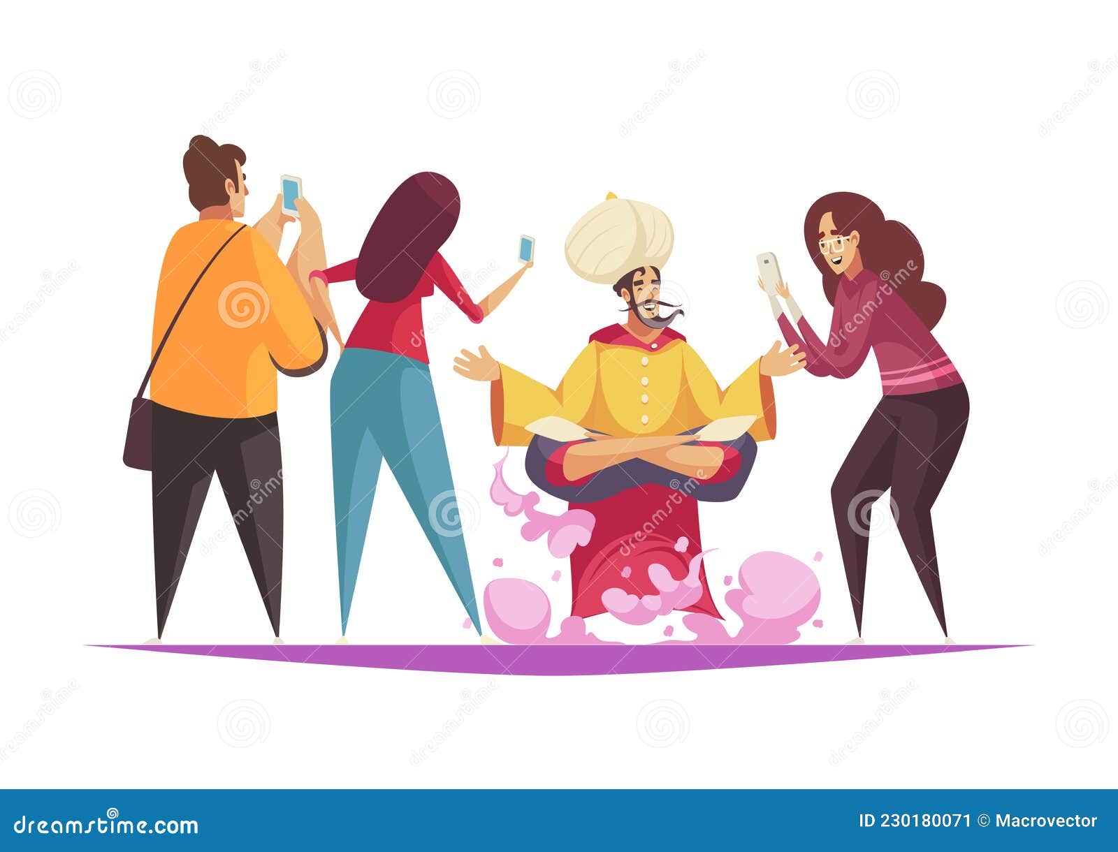 Jinn Cartoon Composition stock vector. Illustration of carnival - 230180071