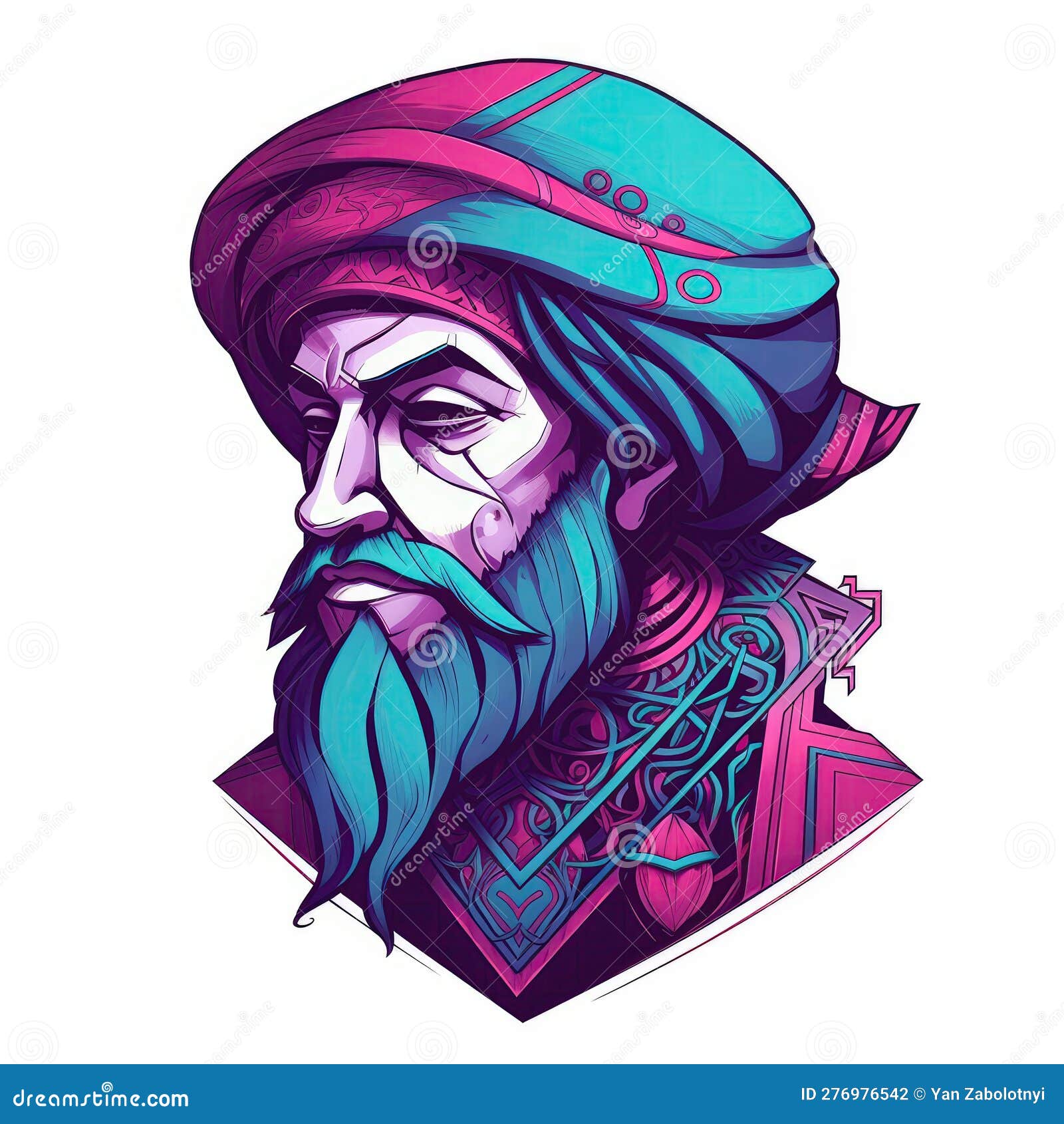 Jinn on White Background Logo. Generative AI Stock Illustration ...