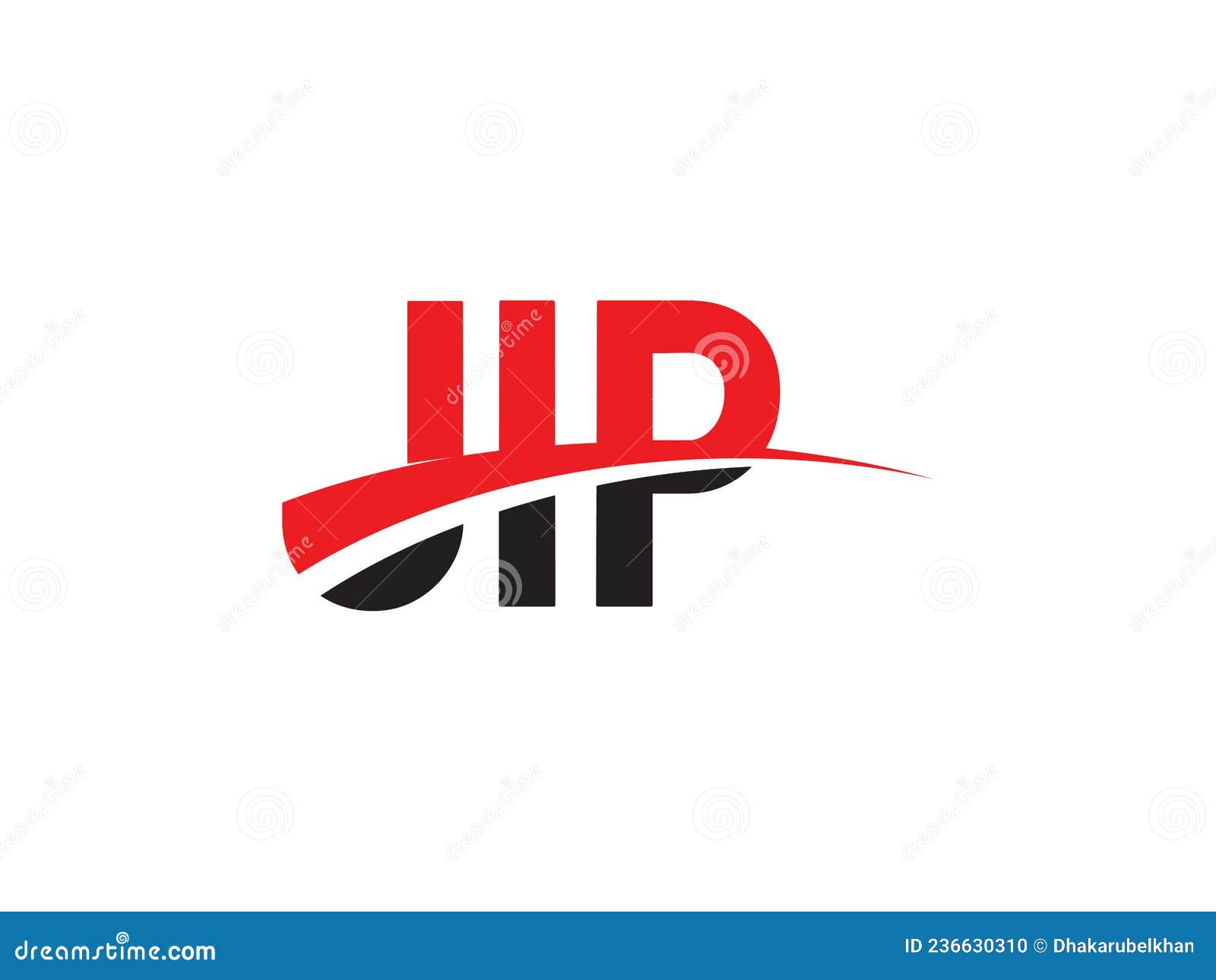 JIP Letter Initial Logo Design Vector Illustration Stock Vector ...