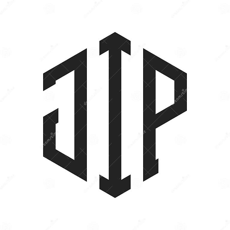 JIP Logo Design. Initial Letter JIP Monogram Logo Using Hexagon Shape ...
