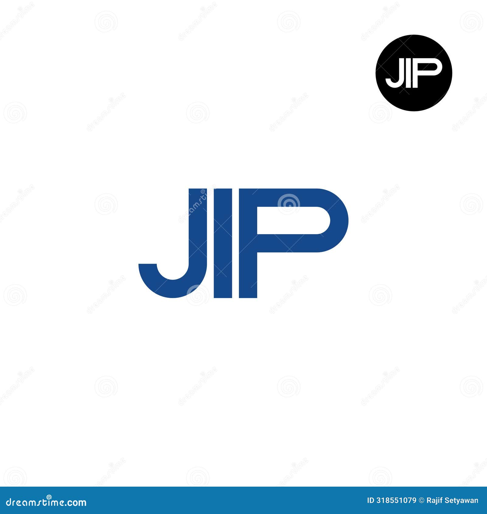 JIP Logo Letter Monogram Design Stock Illustration - Illustration of ...