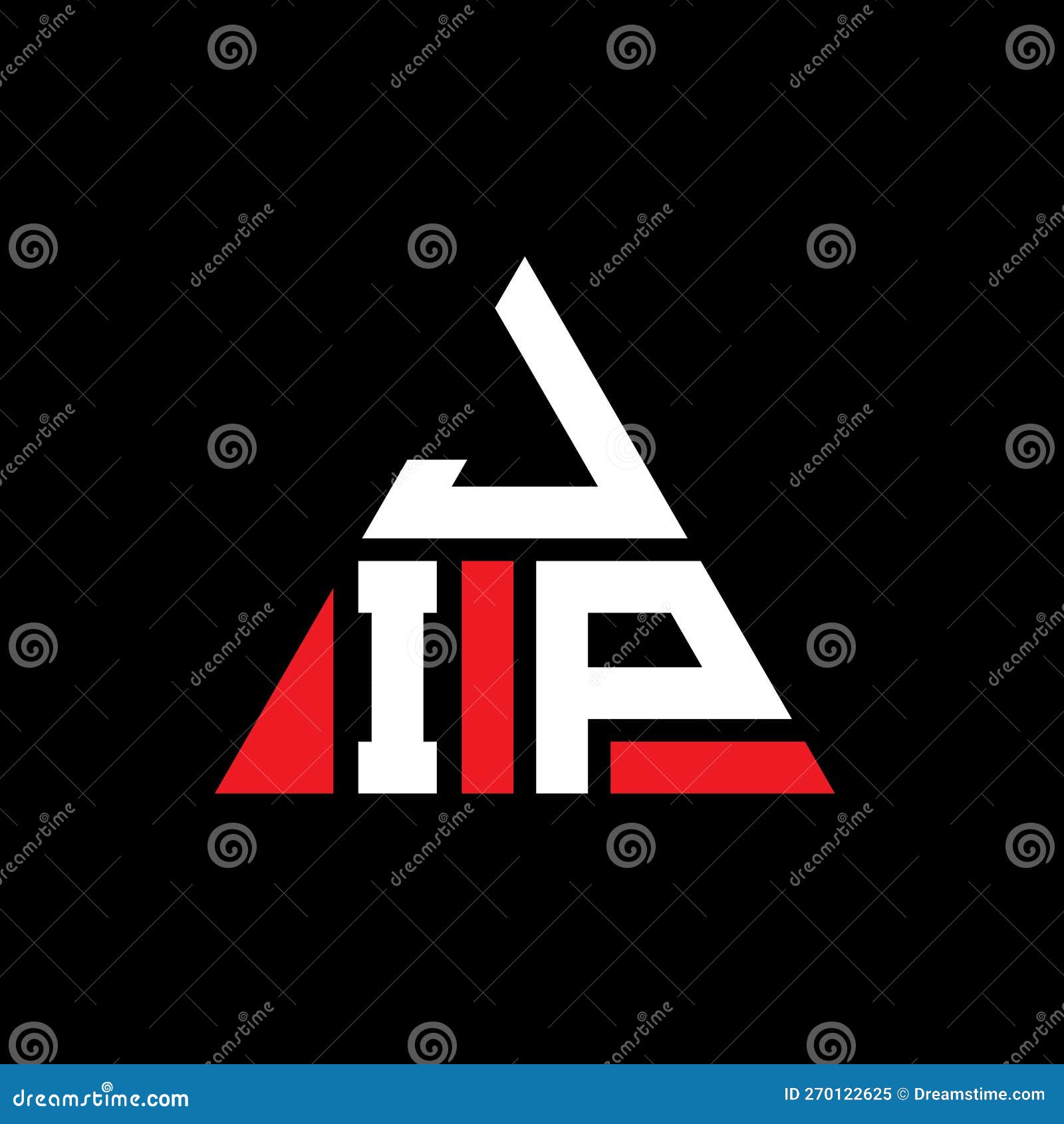 JIP Triangle Letter Logo Design With Triangle Shape. JIP Triangle Logo ...
