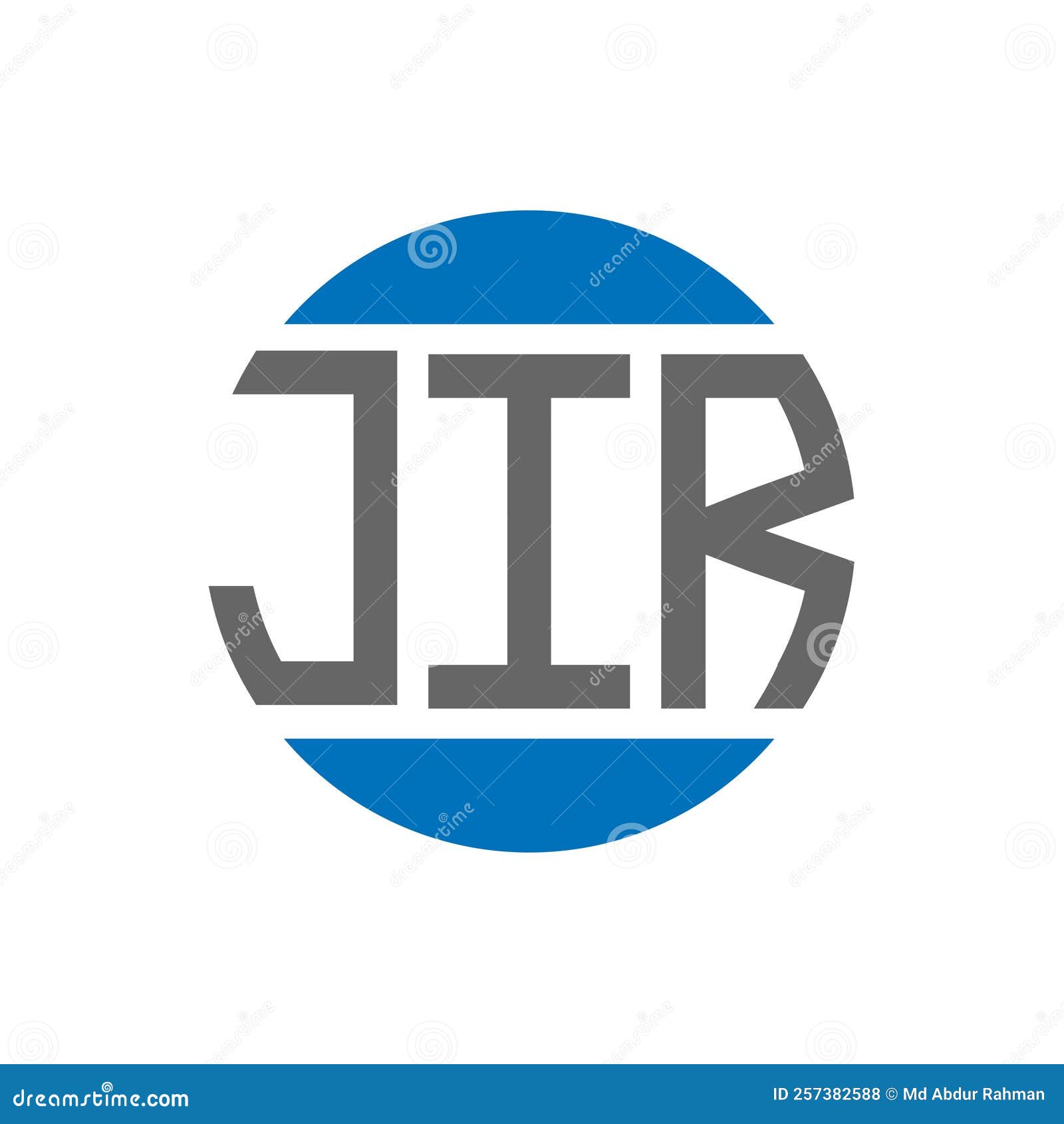 JIR Letter Logo Design On White Background. JIR Creative Initials ...