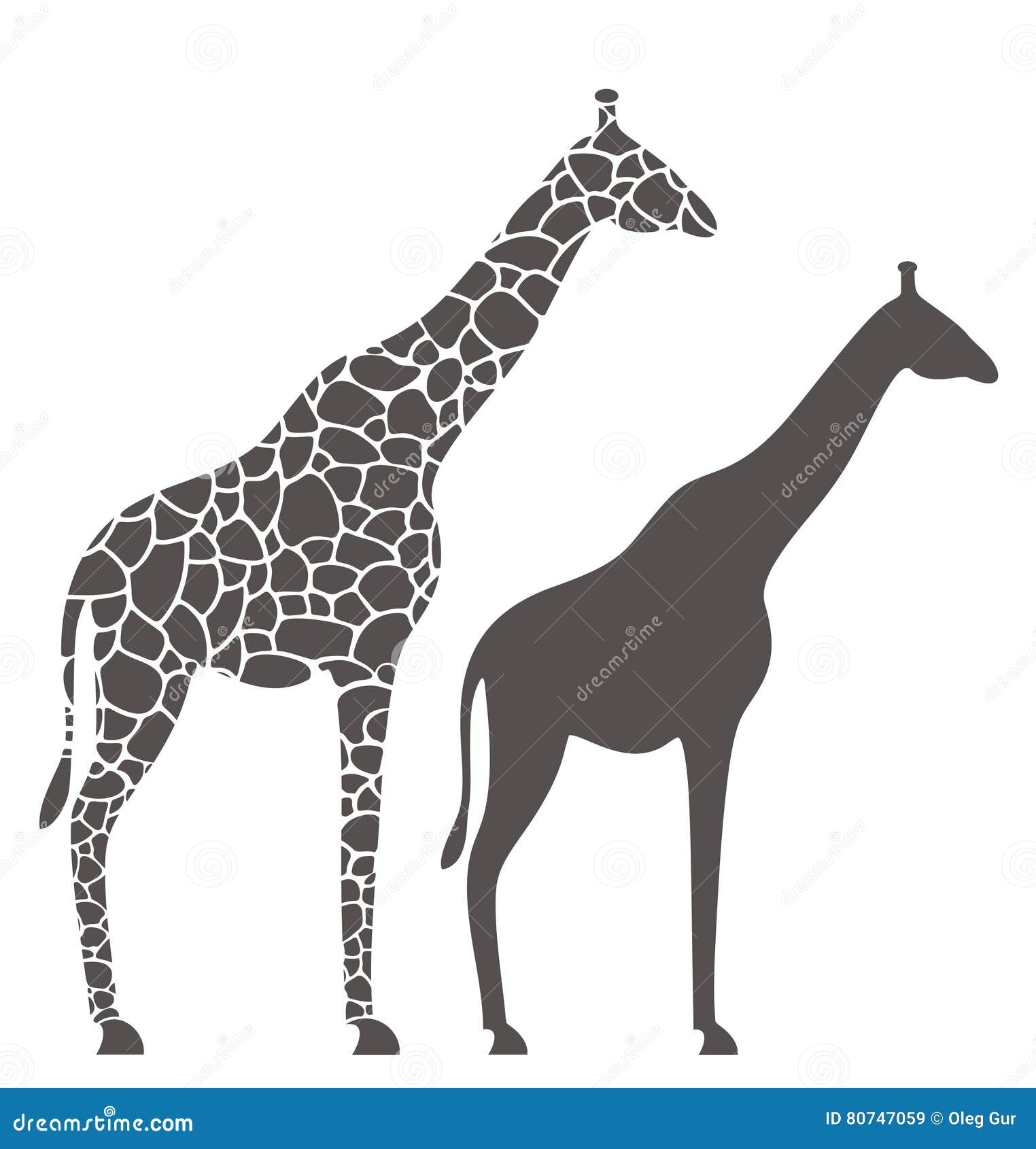 Jirafa abstracta ilustración del vector. Ilustración de animal - 80747059