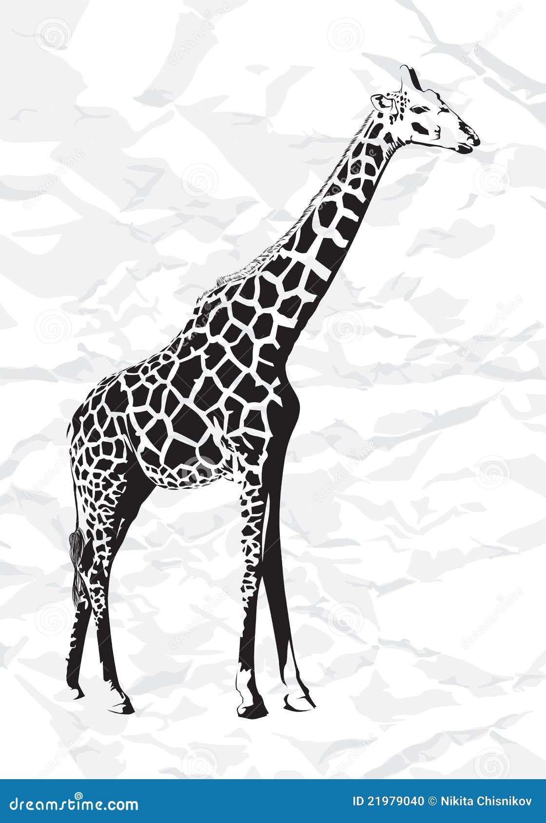 Jirafa del vector ilustración del vector. Ilustración de fauna - 21979040