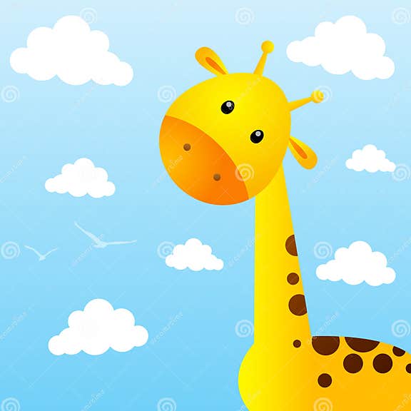 Jirafa divertida ilustración del vector. Ilustración de exterior - 41829839