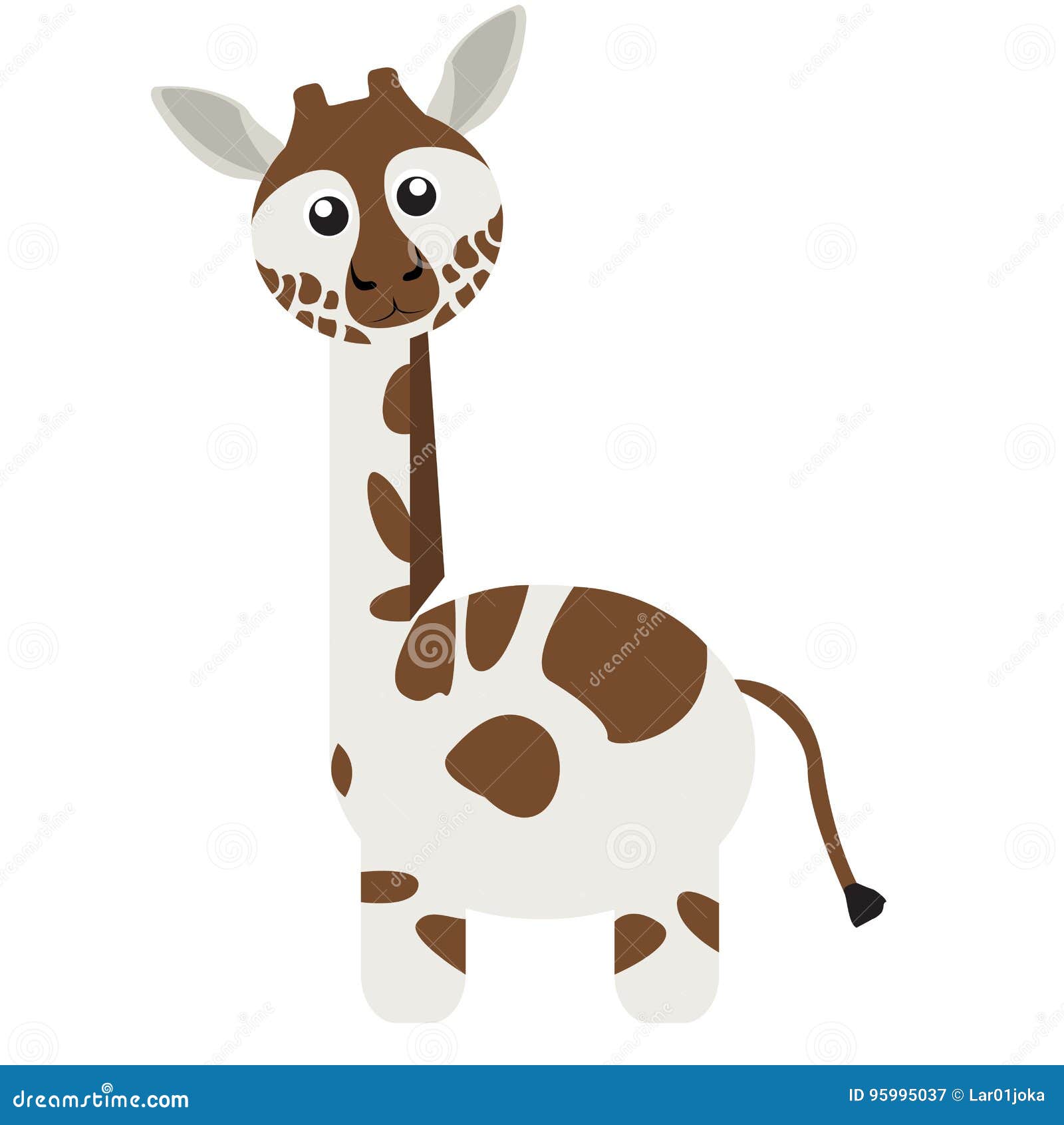 Jirafa linda aislada ilustración del vector. Ilustración de hermoso ...
