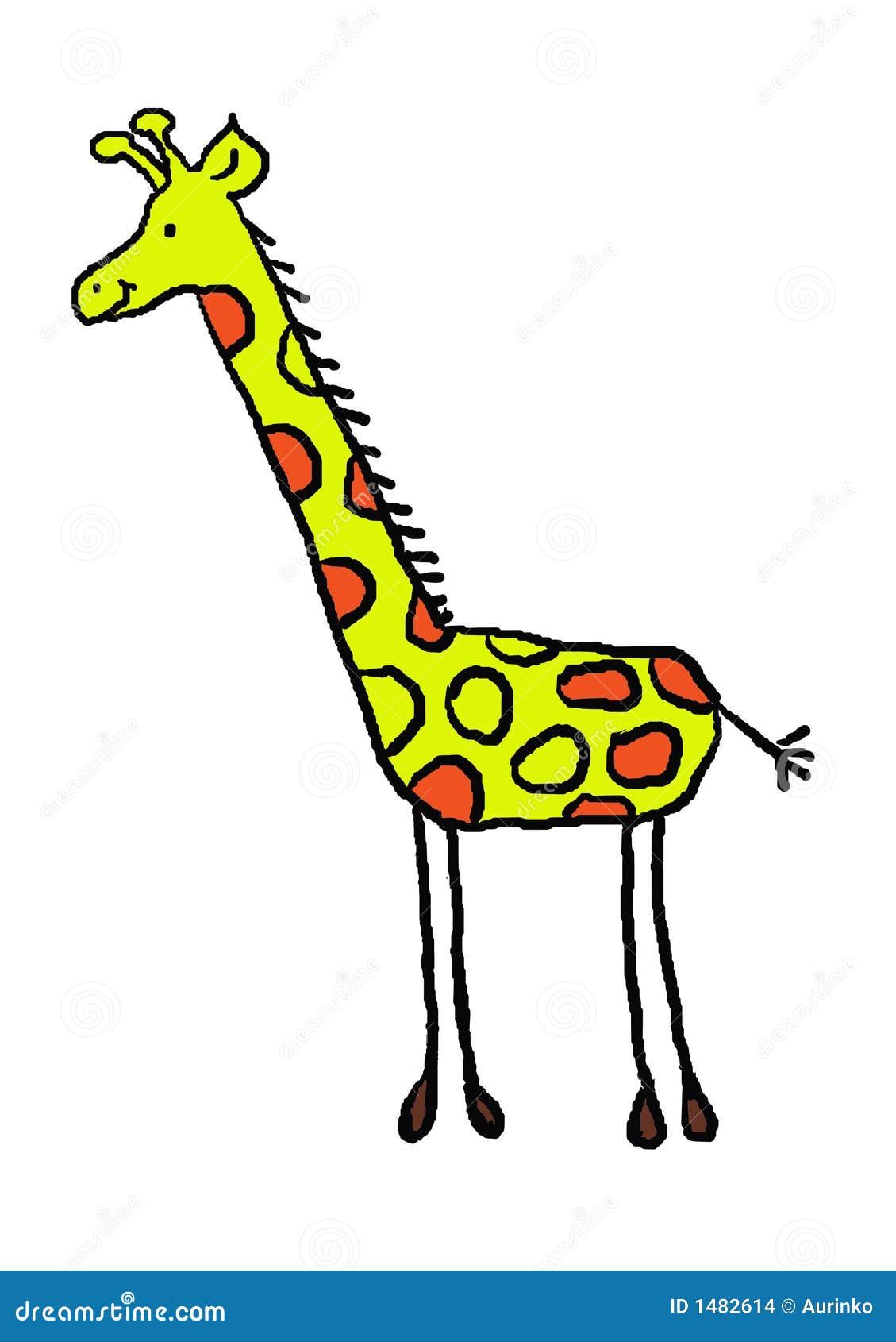 Jirafa sonriente stock de ilustración. Ilustración de objeto - 1482614