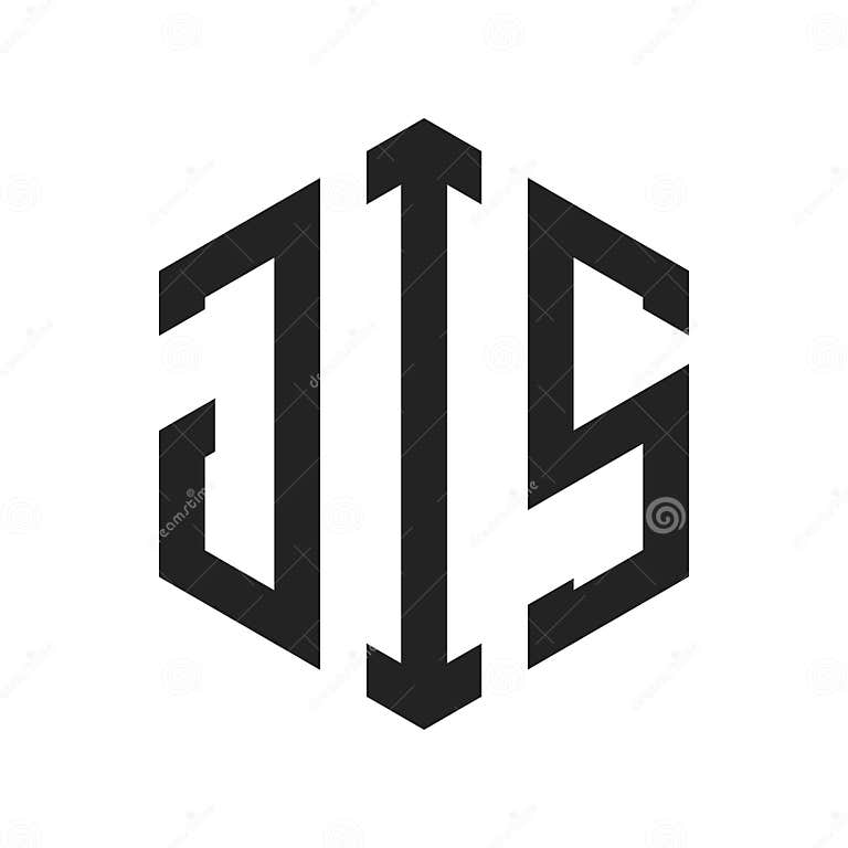 JIS Logo Design. Initial Letter JIS Monogram Logo Using Hexagon Shape ...