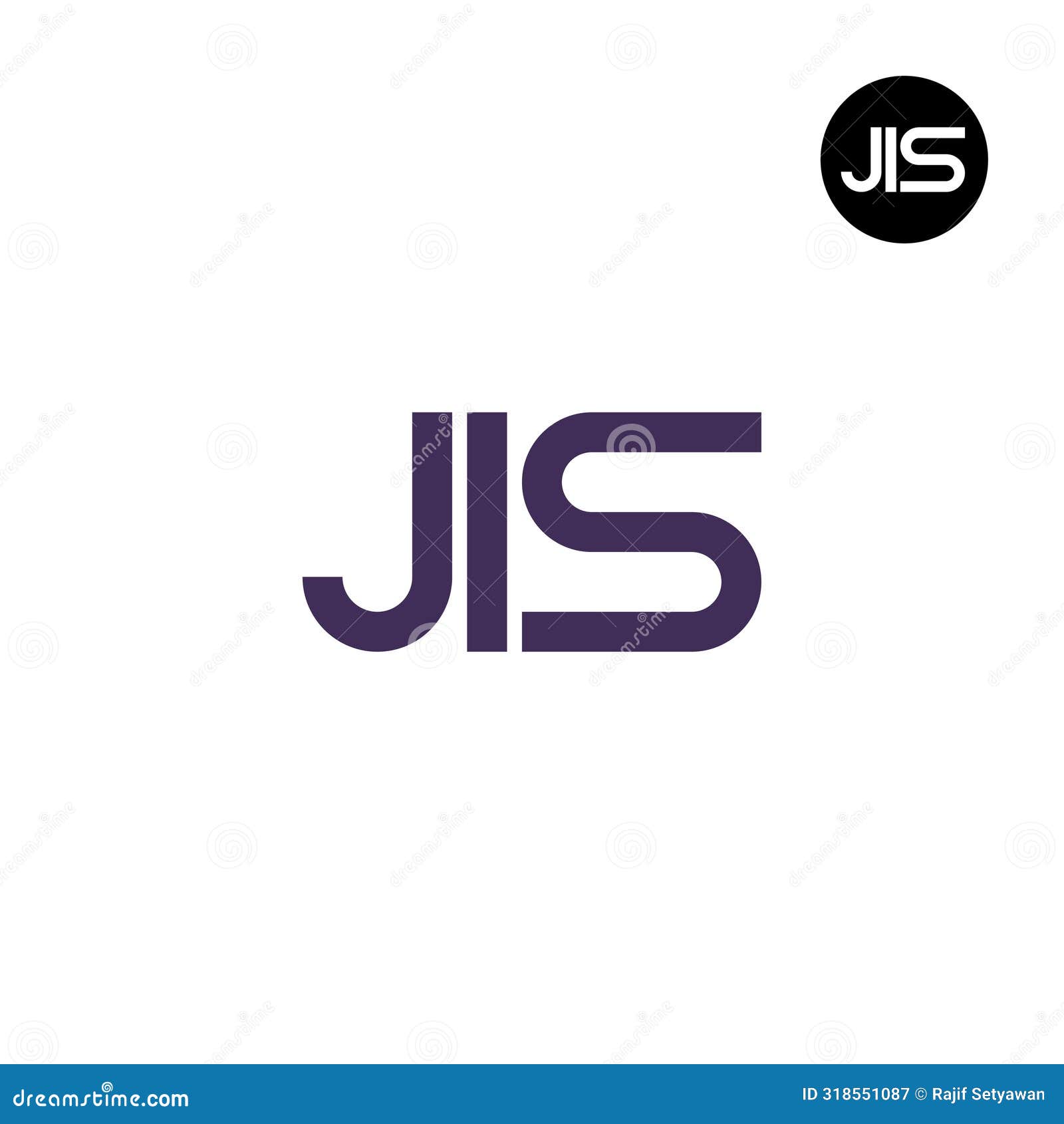 JIS Logo Letter Monogram Design Stock Illustration - Illustration of ...