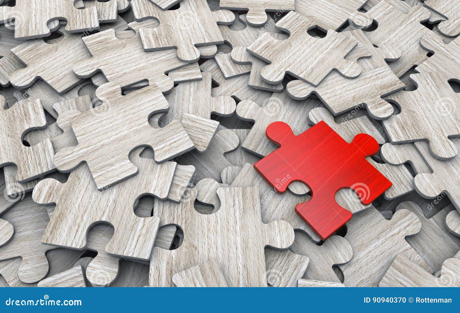 Jissaw Puzzle. Stand Out from the Crowd Concept Stock Illustration ...