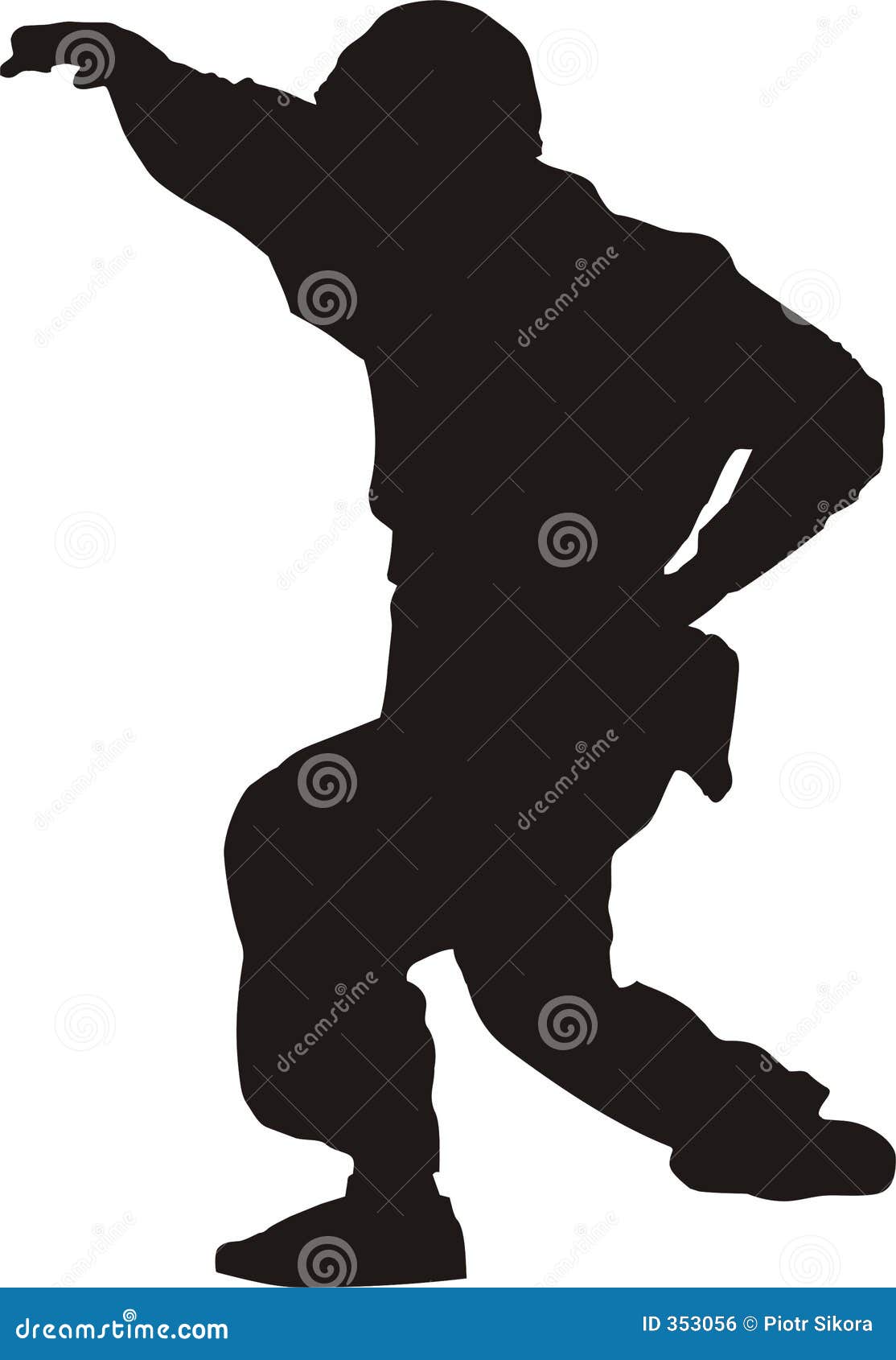Jiu-jitsu Fighter Silhouette Stock Illustration - Illustration of ...