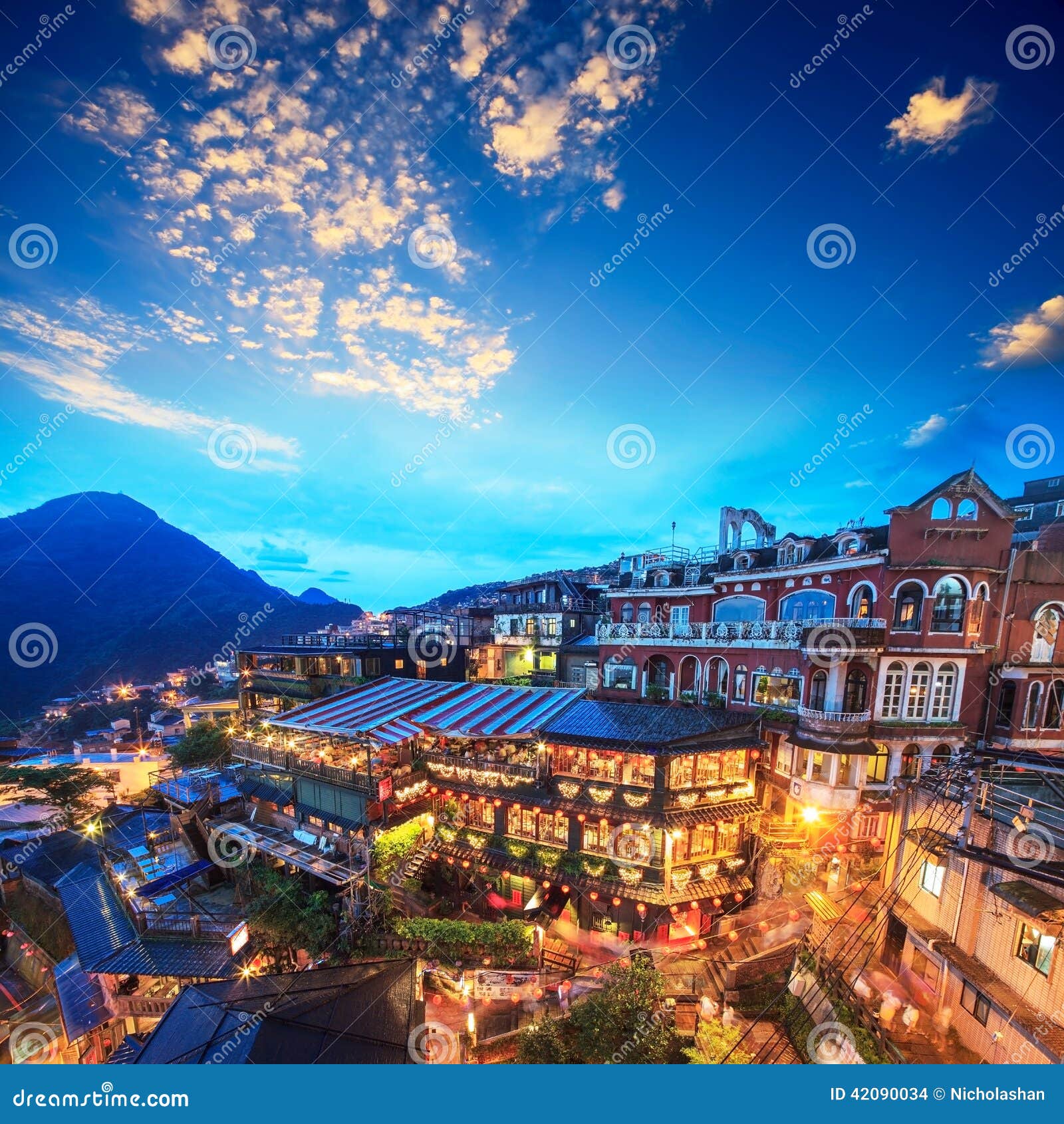 Jiufen, Taiwan fotografia stock. Immagine di cina, limite - 42090034