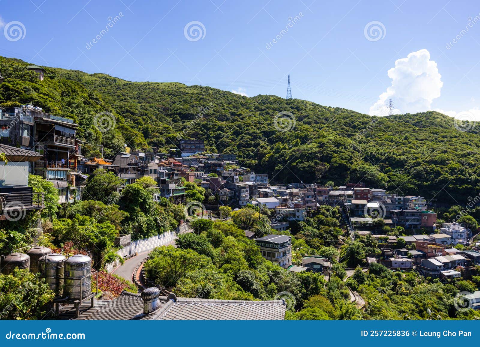 Jiufen Village on Mountain in Taiwan Stock Photo - Image of jiufen ...