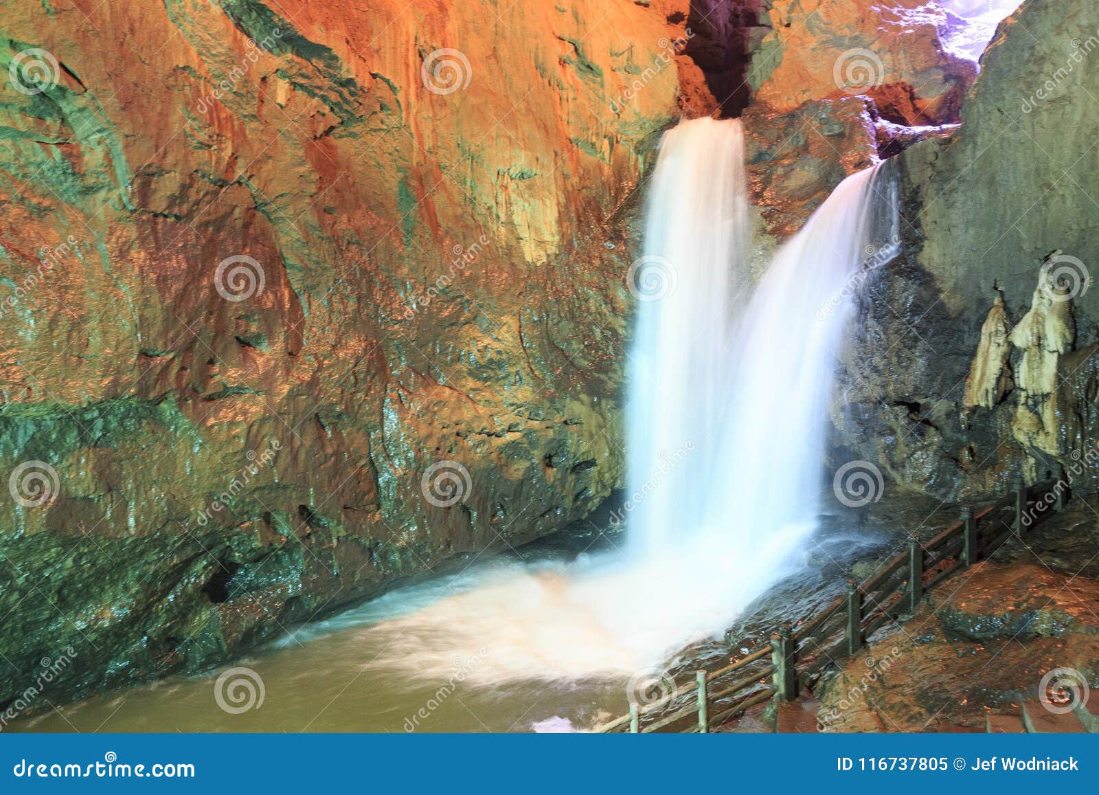 Cave in the Jiuxiang Area in Yunnan in China. Stock Image - Image of ...