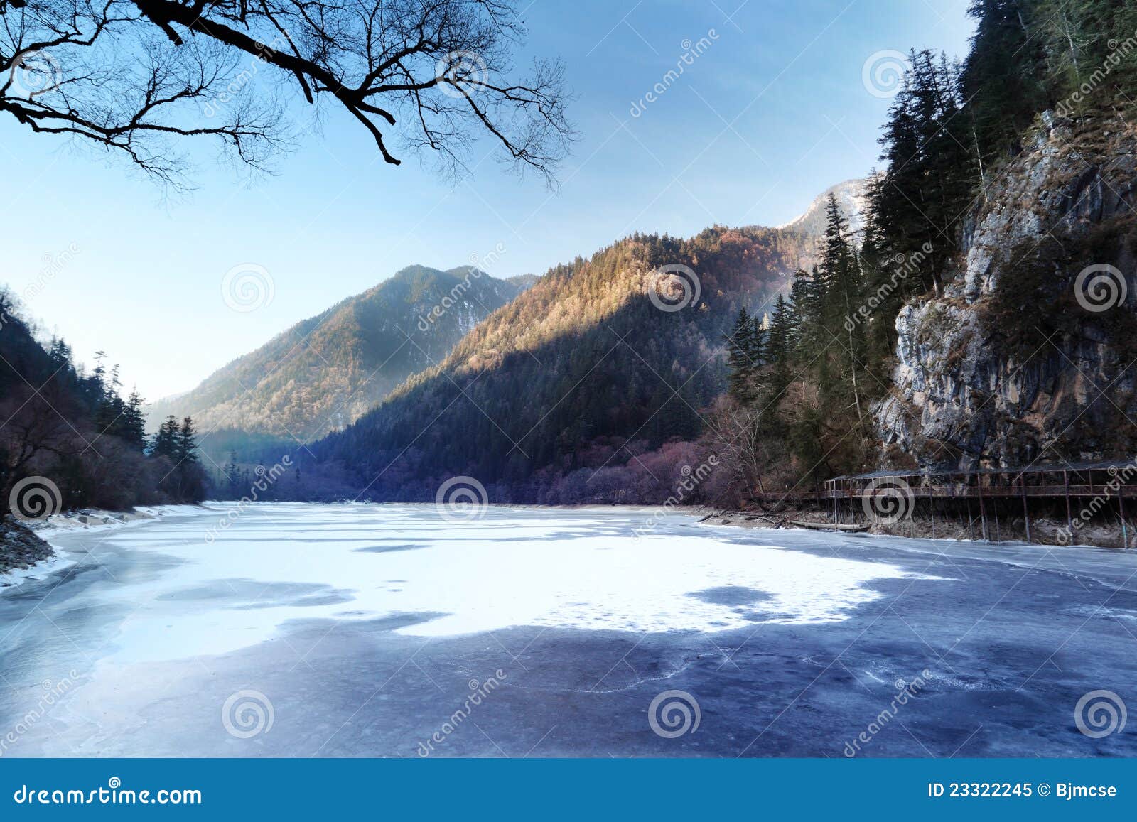 Jiuzhaigou Panda Lake Winter Stock Image - Image of liquid, grass: 23322245