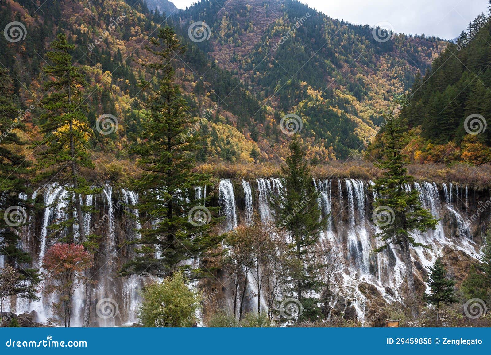 Pearl Beach Waterfall In Jiuzhaigou, World Natural Heritage Royalty ...