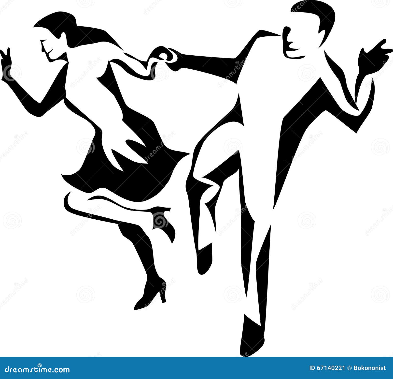 Jive el baile ilustración del vector. Ilustración de partido - 67140221