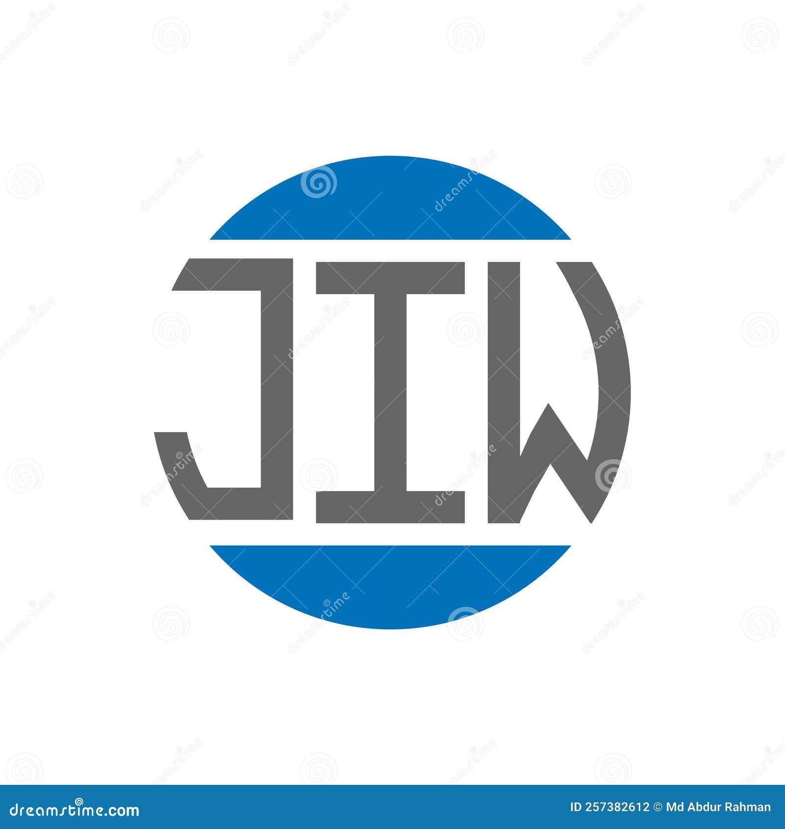 JIW Letter Logo Design on White Background. JIW Creative Initials ...