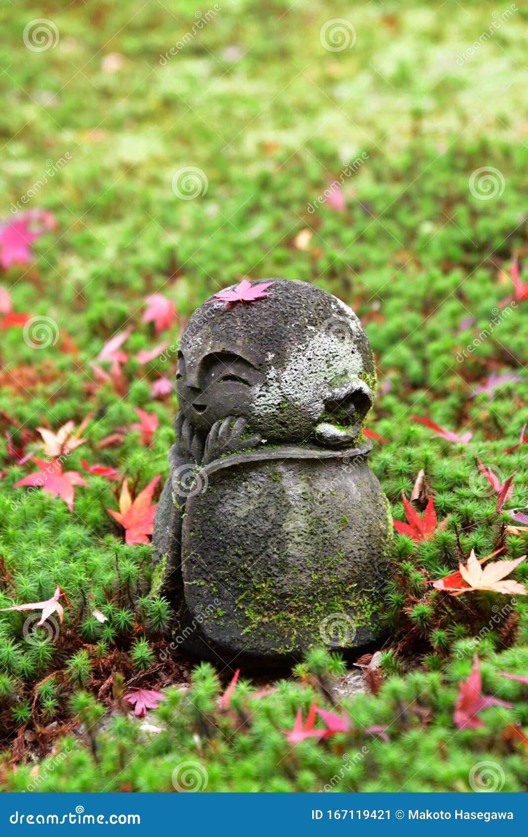 A Jizo Statue Inspired by the Image of Children. Stock Image - Image of ...