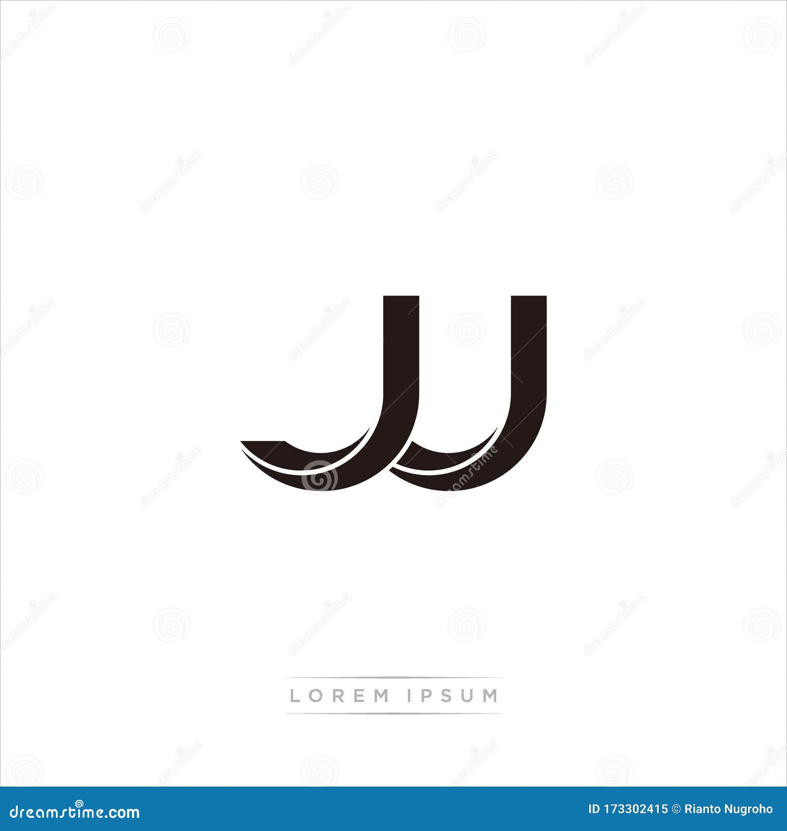Jj Initial Letter Split Lowercase Modern Monogram Linked Outline Rounded Logo Stock Vector ...