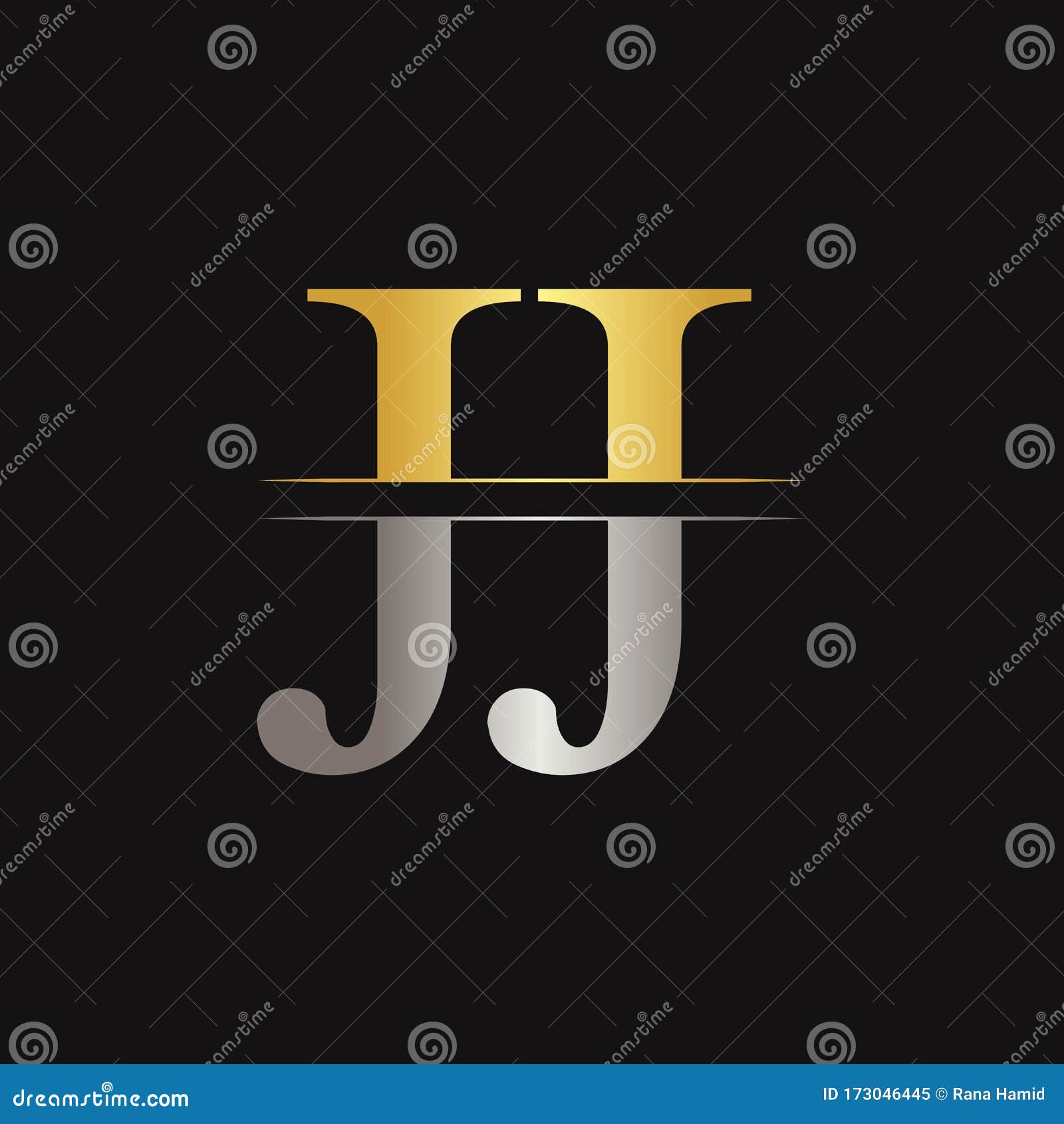 JJ Letter Type Logo Design Vector Template. Abstract Letter JJ Logo ...