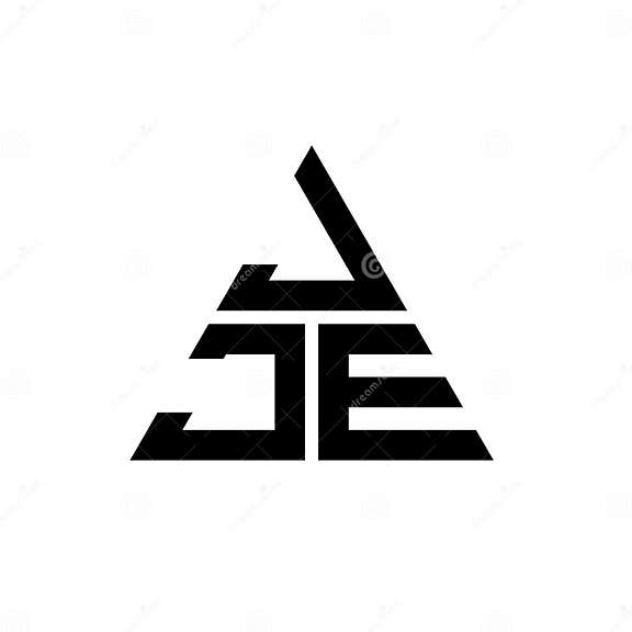 JJE Triangle Letter Logo Design with Triangle Shape. JJE Triangle Logo ...