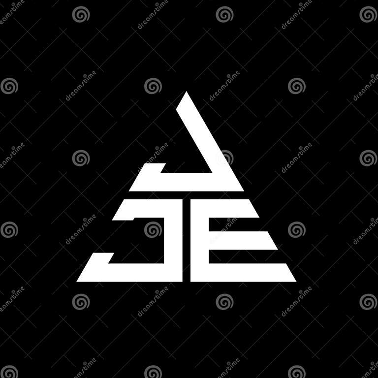 JJE Triangle Letter Logo Design with Triangle Shape. JJE Triangle Logo ...