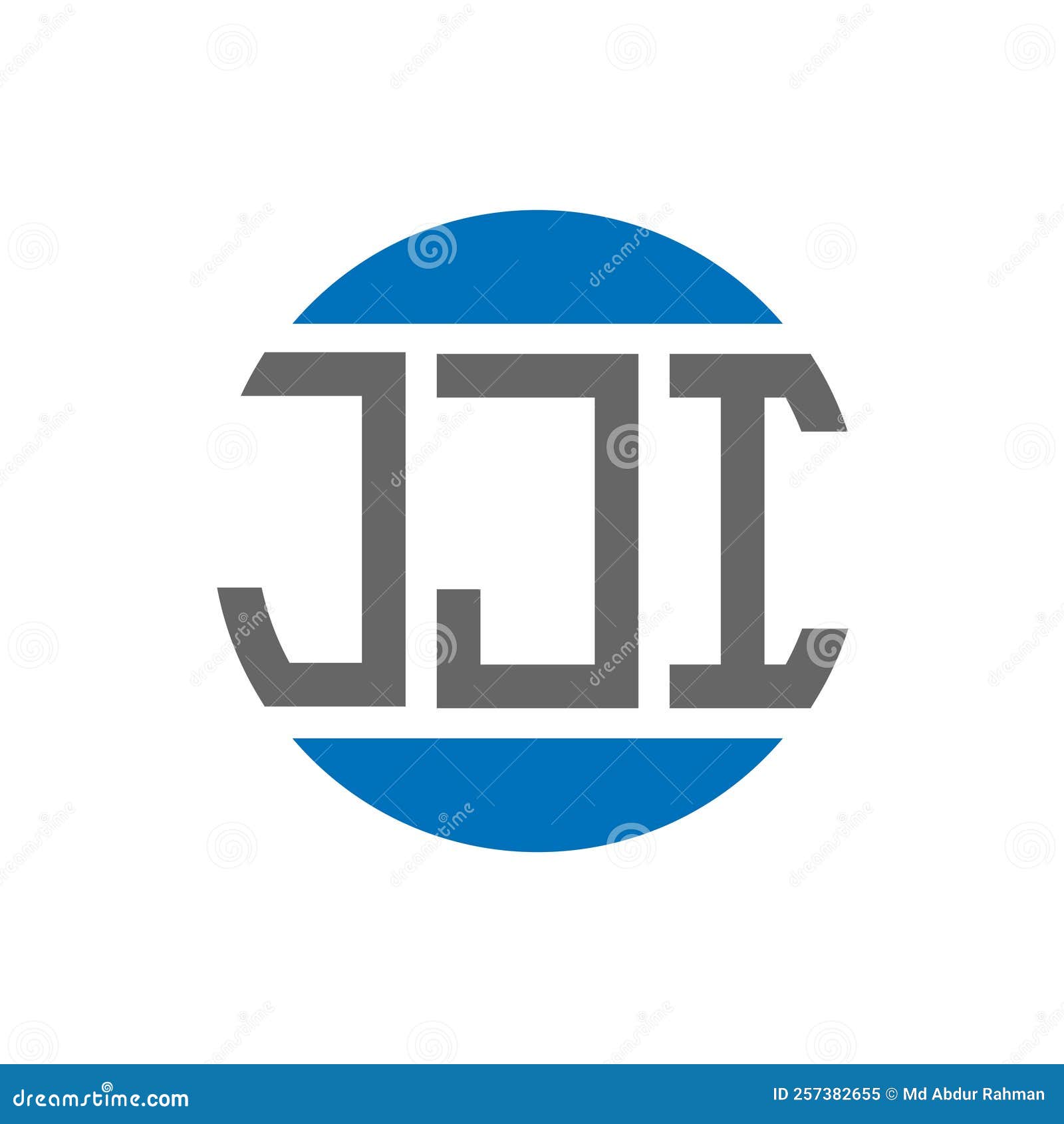 JJI Letter Logo Design on White Background. JJI Creative Initials ...