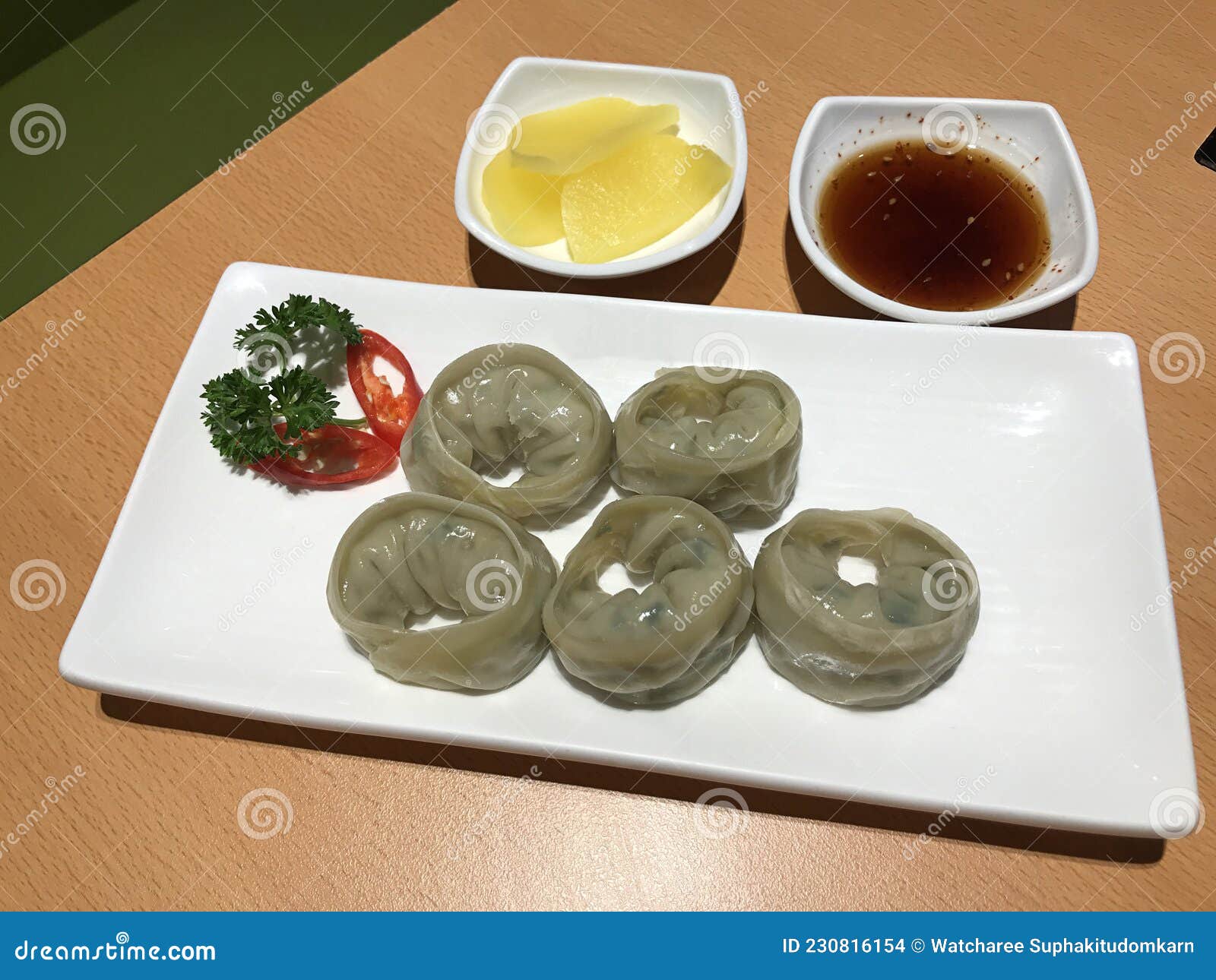 Jjin Mandu or Steamed Pork Dumplings. Stock Photo - Image of eating, mandu: 230816154