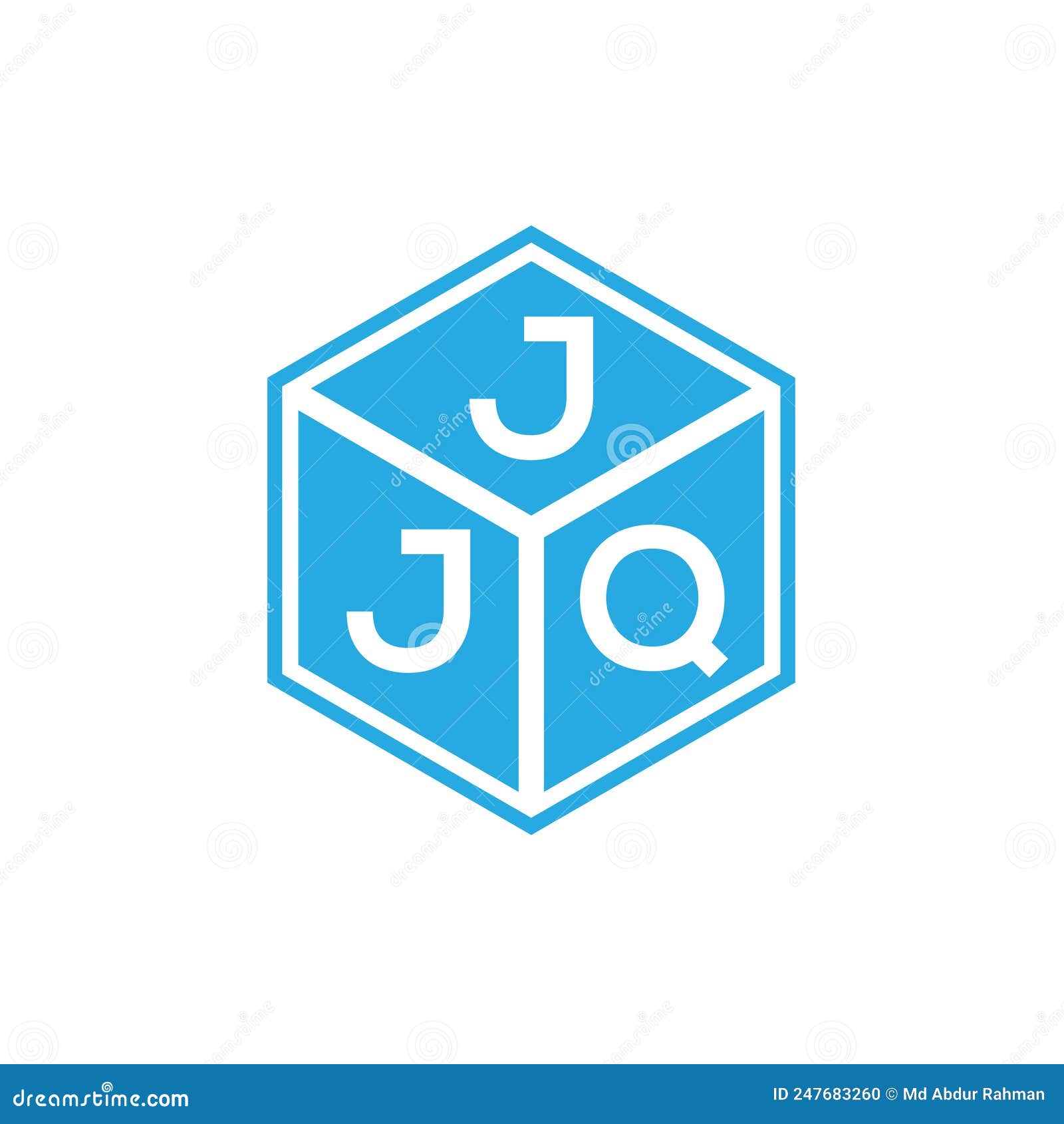JJQ Letter Logo Design on Black Background. JJQ Creative Initials ...
