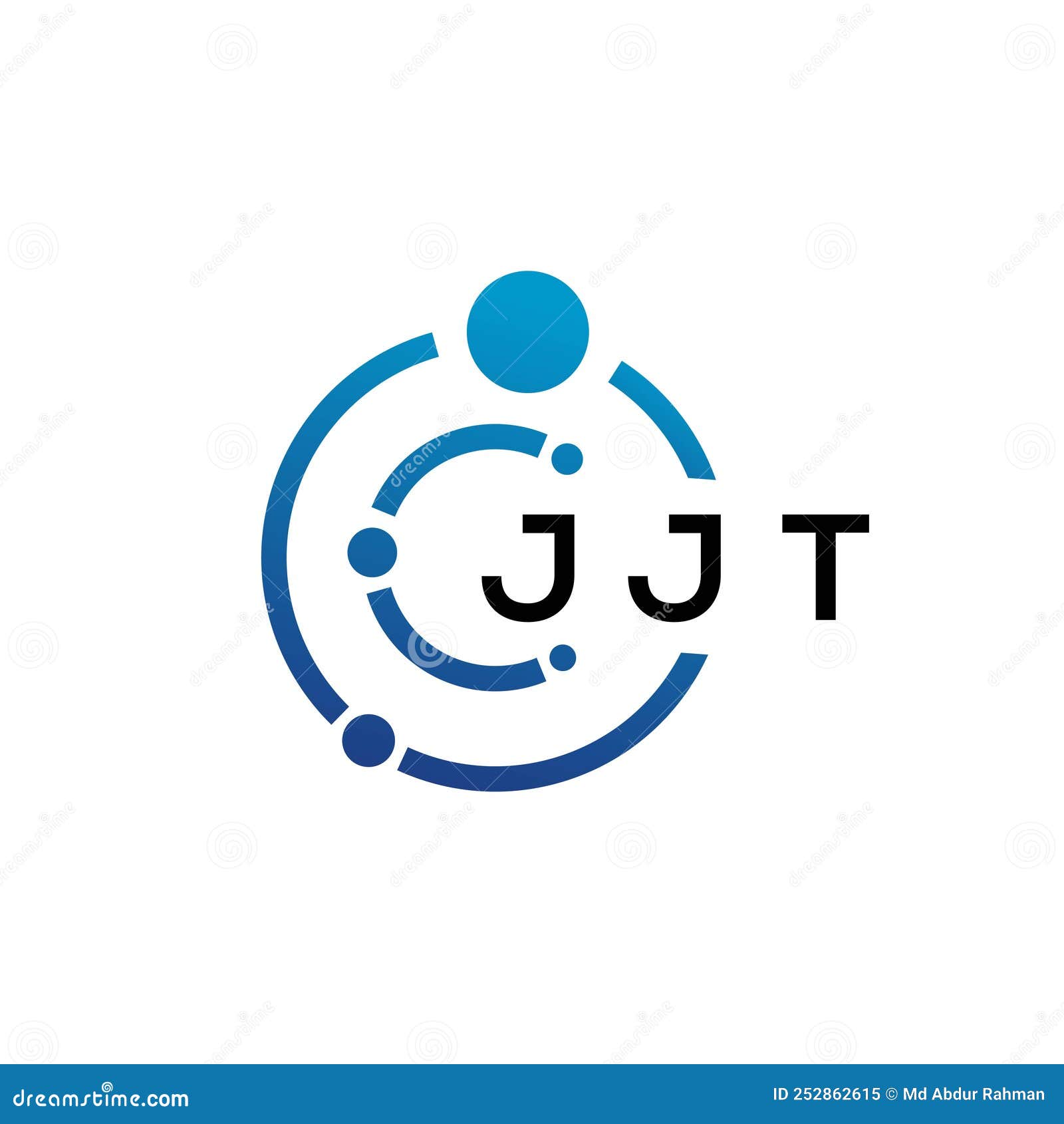 JJT Letter Technology Logo Design on White Background. JJT Creative ...