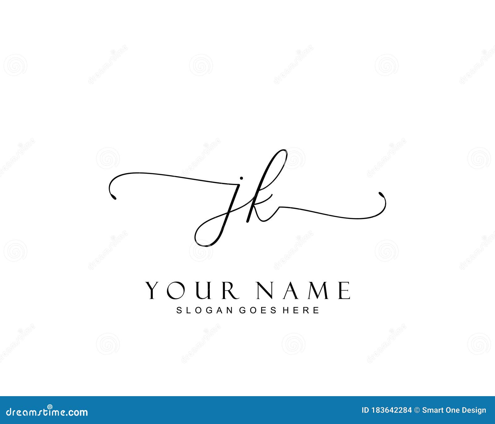 Initial JK Signature Logo Template Vector Stock Vector - Illustration ...