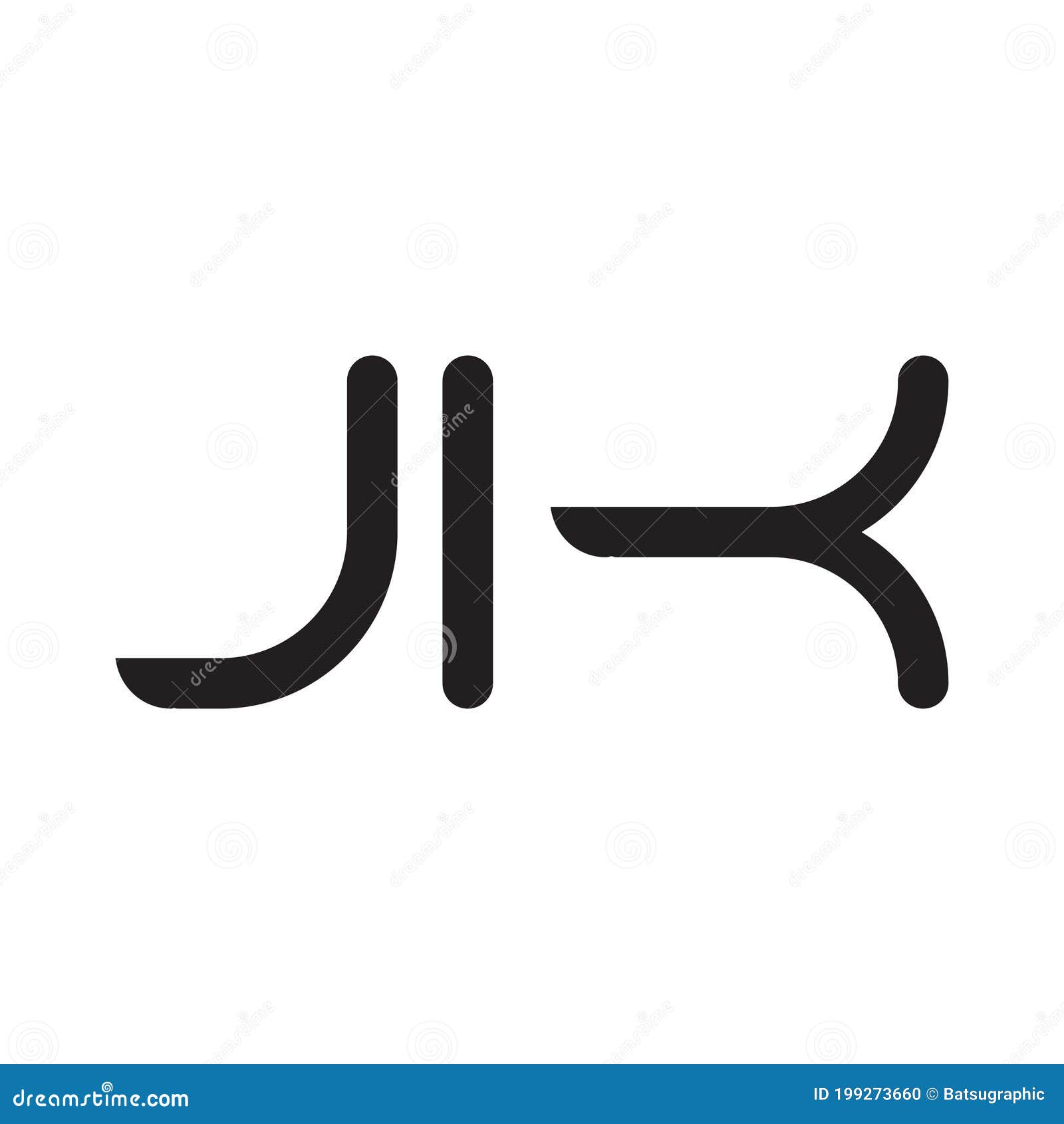 Jk Initial Letter Vector Logo Icon Stock Vector - Illustration of ...