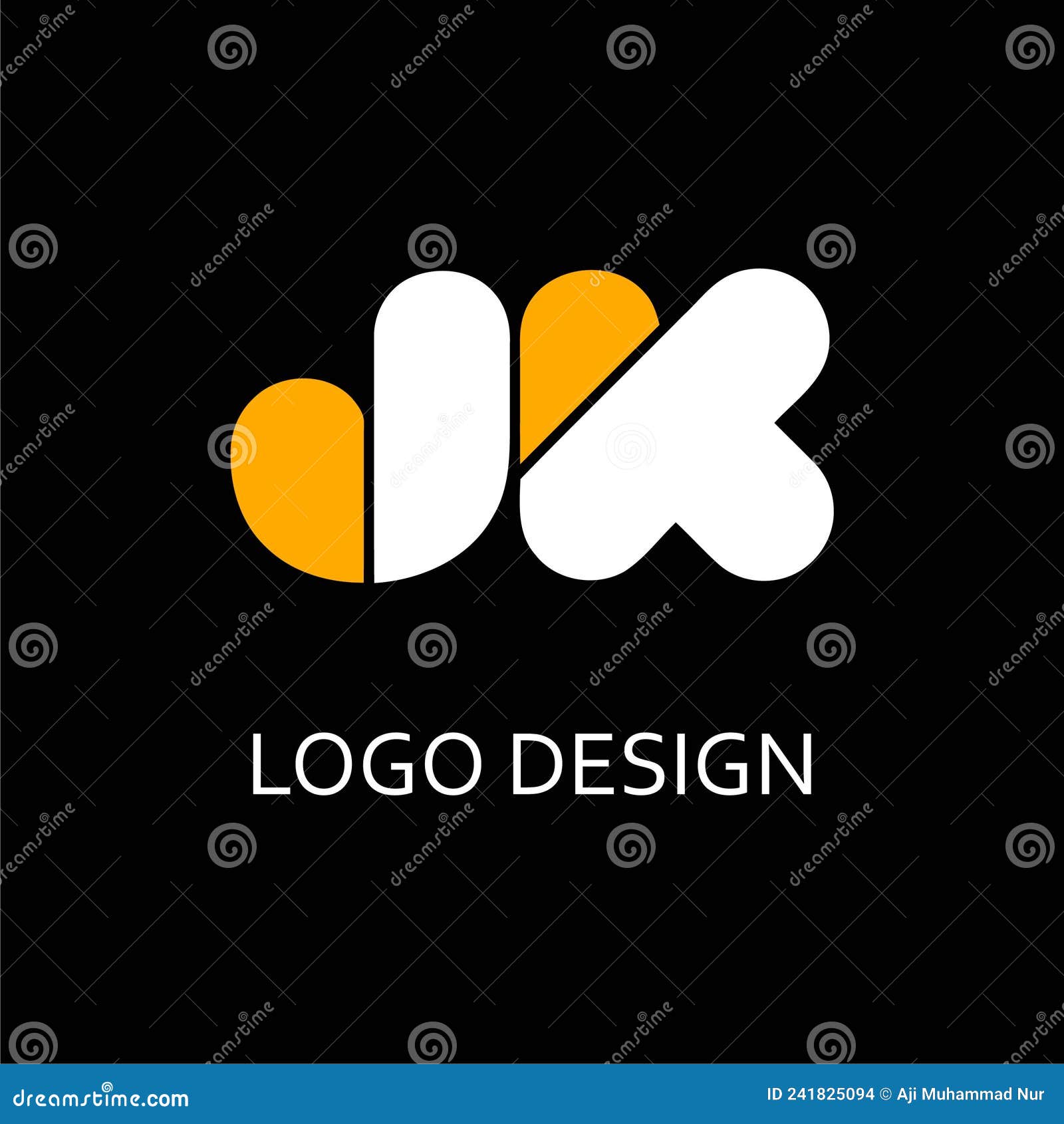 Modern Letter Jk Company Logo Template Stock Illustration ...