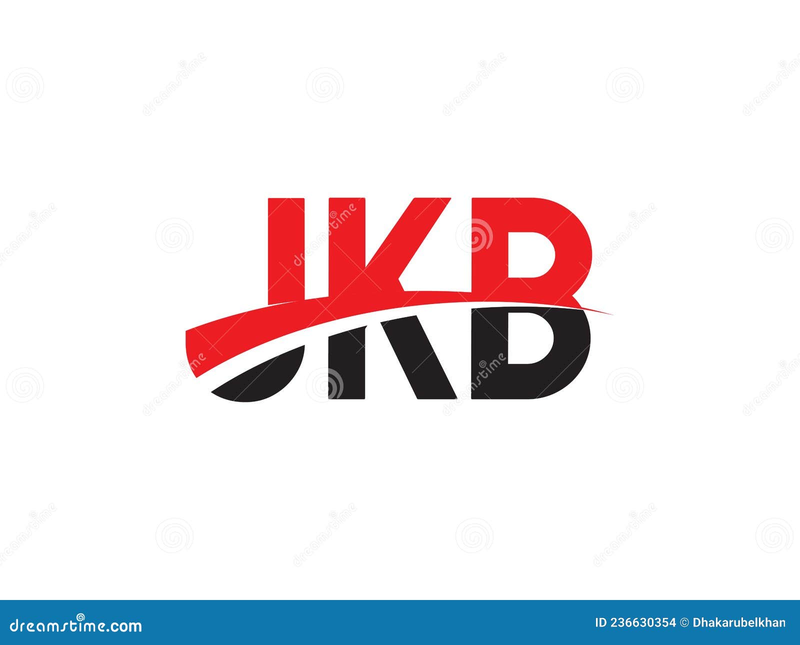 JKB Letter Initial Logo Design Vector Illustration Stock Vector ...