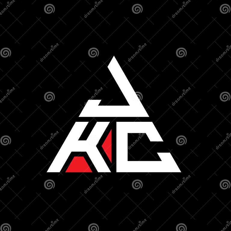 JKC Triangle Letter Logo Design with Triangle Shape. JKC Triangle Logo ...