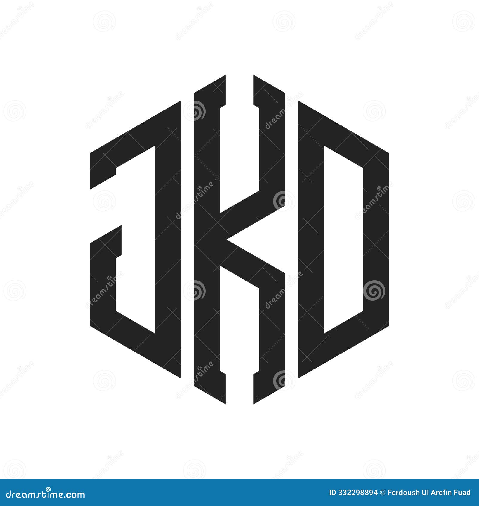 JKD Logo Design. Initial Letter JKD Monogram Logo Using Hexagon Shape ...