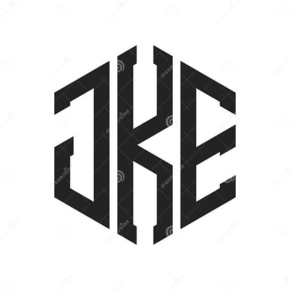 JKE Logo Design. Initial Letter JKE Monogram Logo Using Hexagon Shape ...