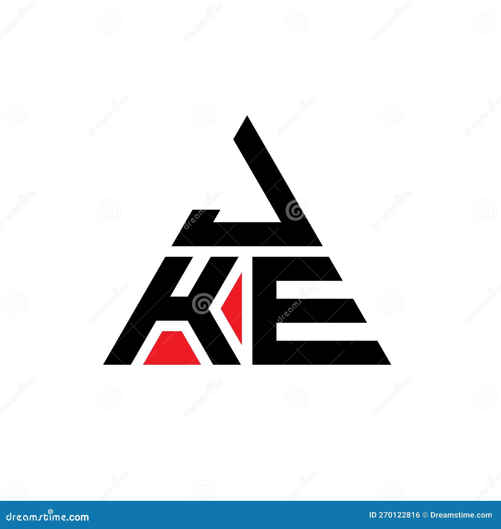 JKE Triangle Letter Logo Design with Triangle Shape. JKE Triangle Logo ...