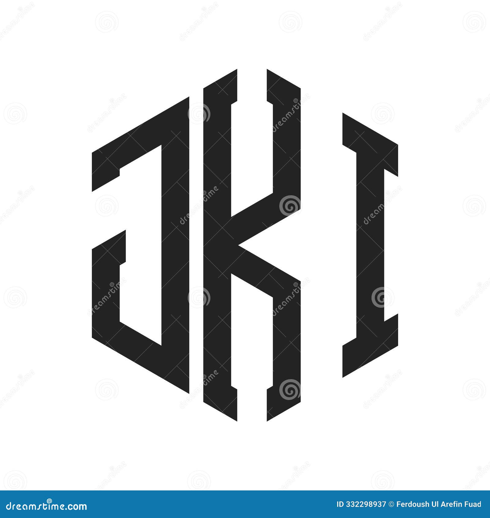 JKI Logo Design. Initial Letter JKI Monogram Logo Using Hexagon Shape ...