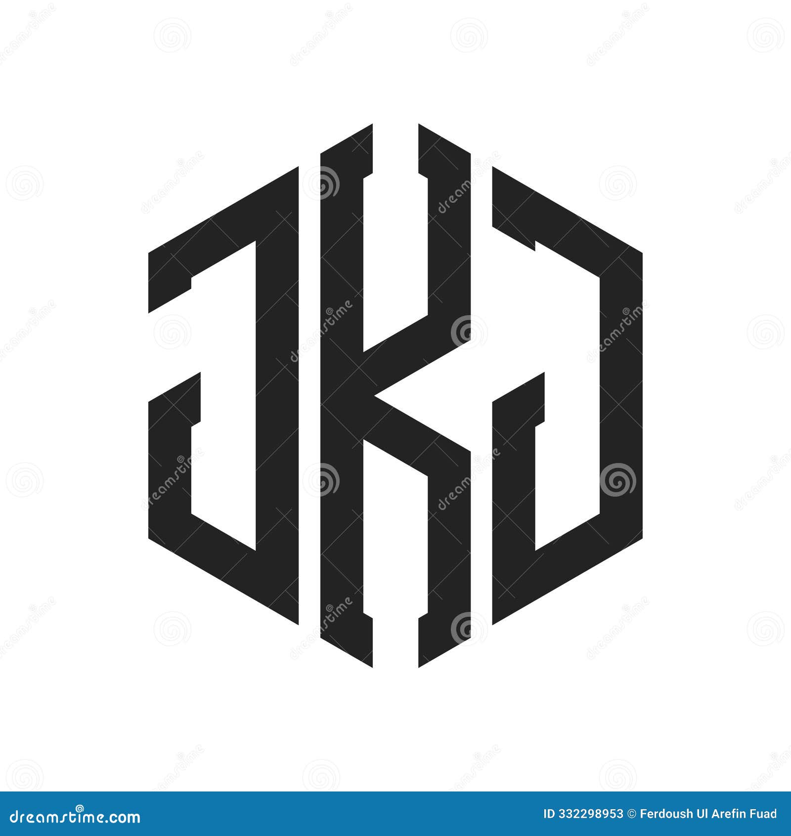 JKJ Logo Design. Initial Letter JKJ Monogram Logo Using Hexagon Shape ...